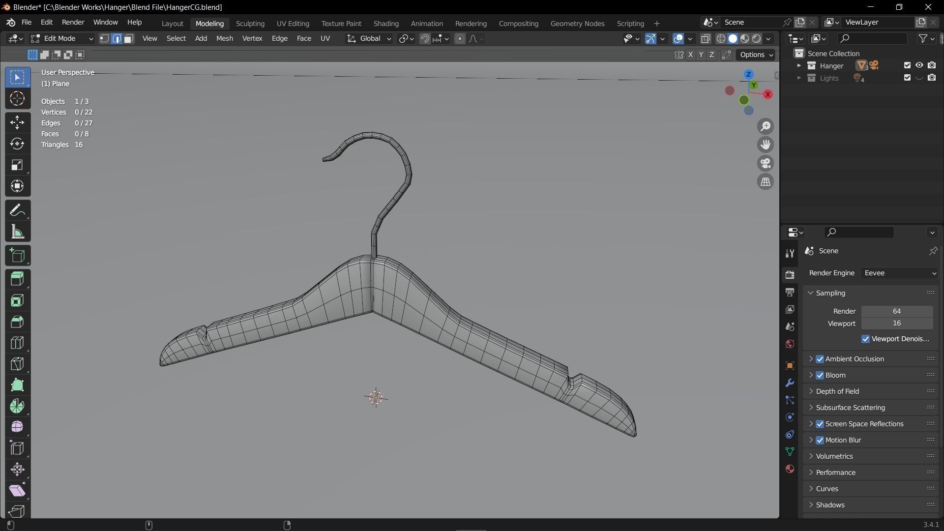 3D Wooden Hanger Model for Realistic Visualizations free 3D model ...
