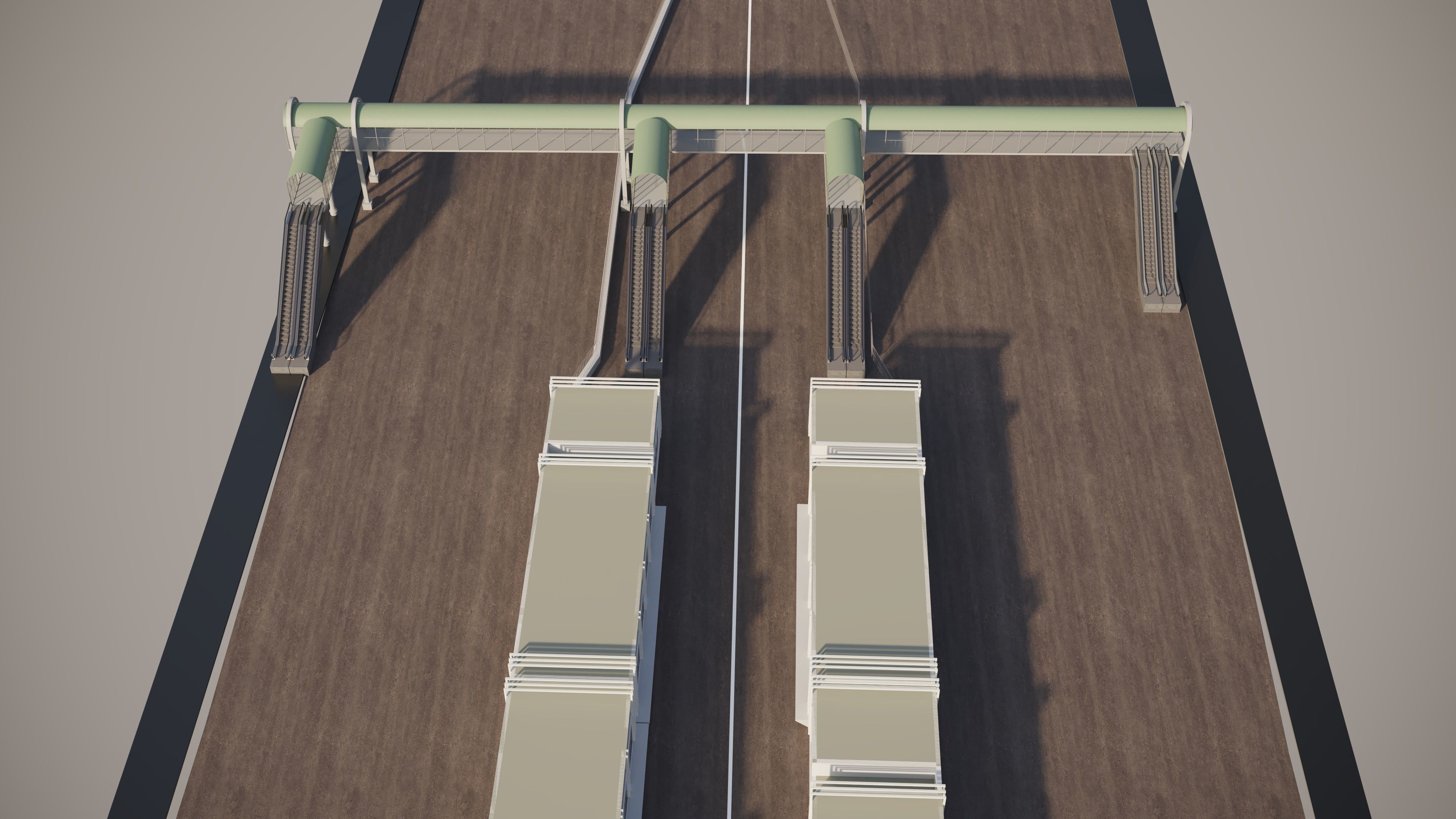 3D model METRO BRIDGE STATION VR / AR / low-poly | CGTrader