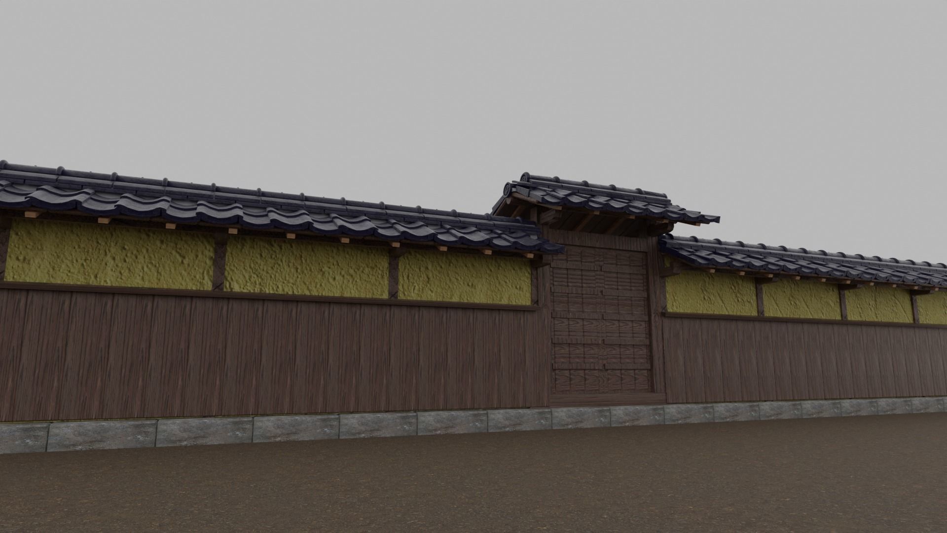10 types of Japanese traditional style gates and fences 3D model | CGTrader