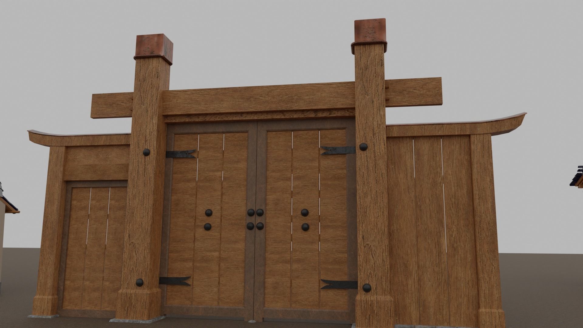 10 types of Japanese traditional style gates and fences 3D model | CGTrader