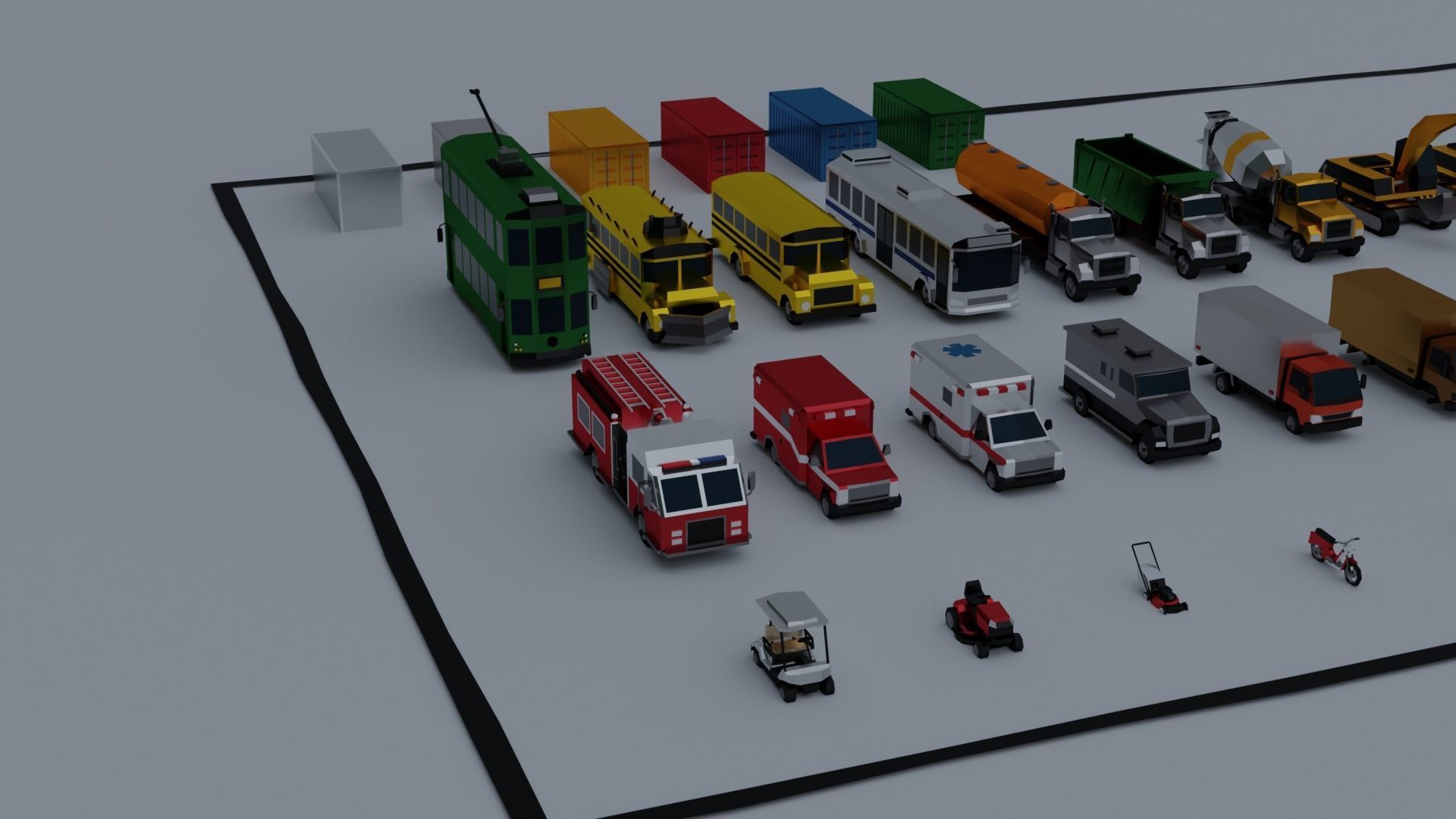 3D model Low Poly City Pack - 300 Models Mega Pack VR / AR / low-poly ...