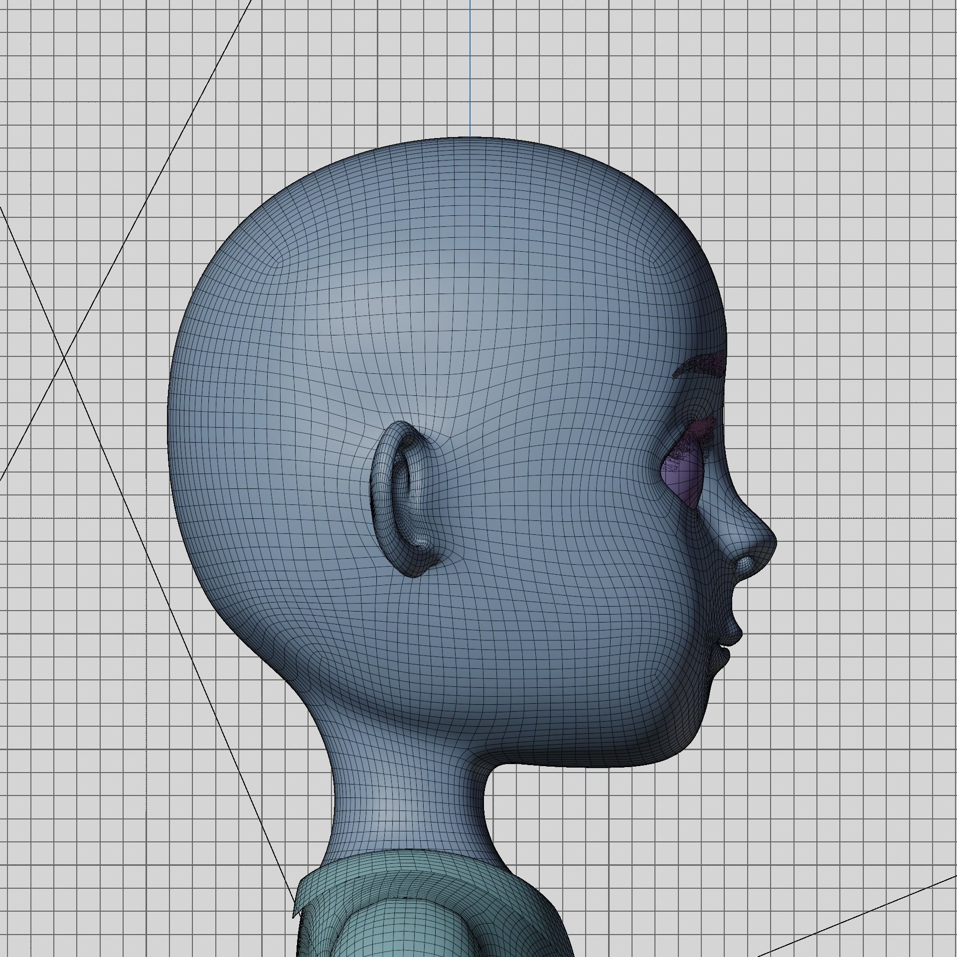 cute cartoon girl 3D model | CGTrader