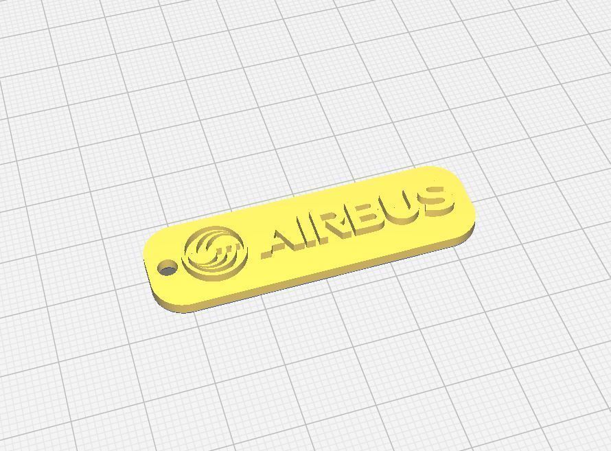 AIRBUS Keychain 3D model 3D printable | CGTrader