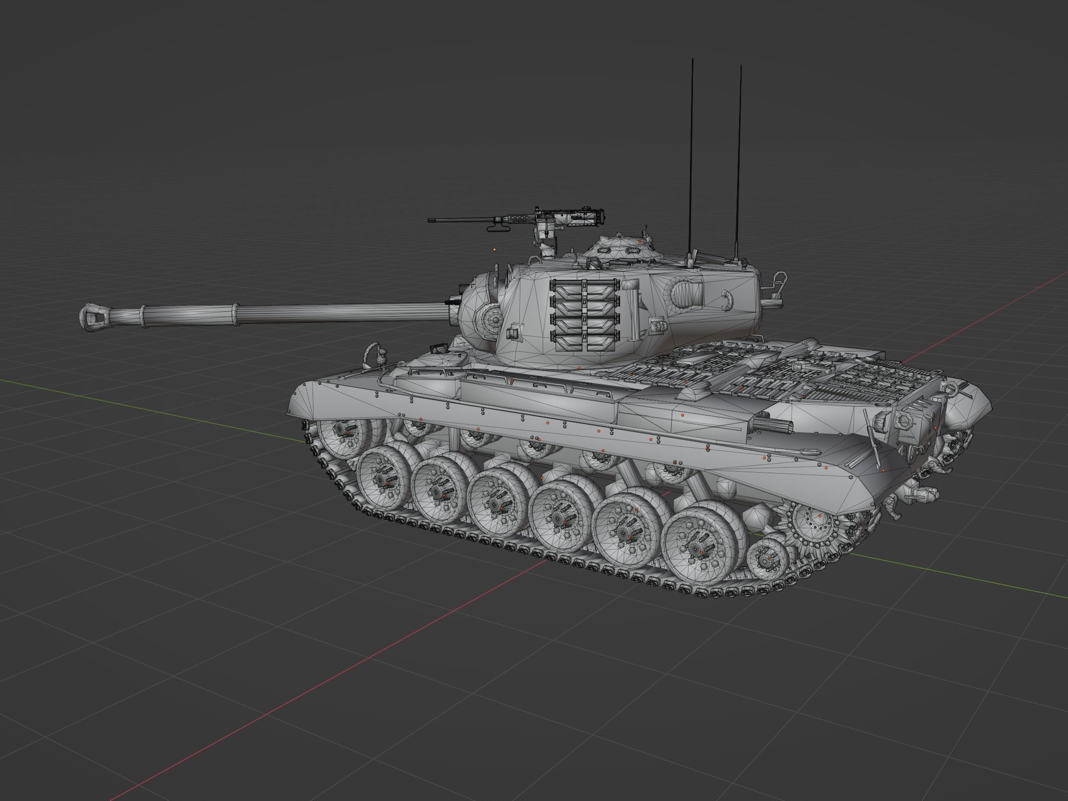 3D model M46 Patton VR / AR / low-poly | CGTrader