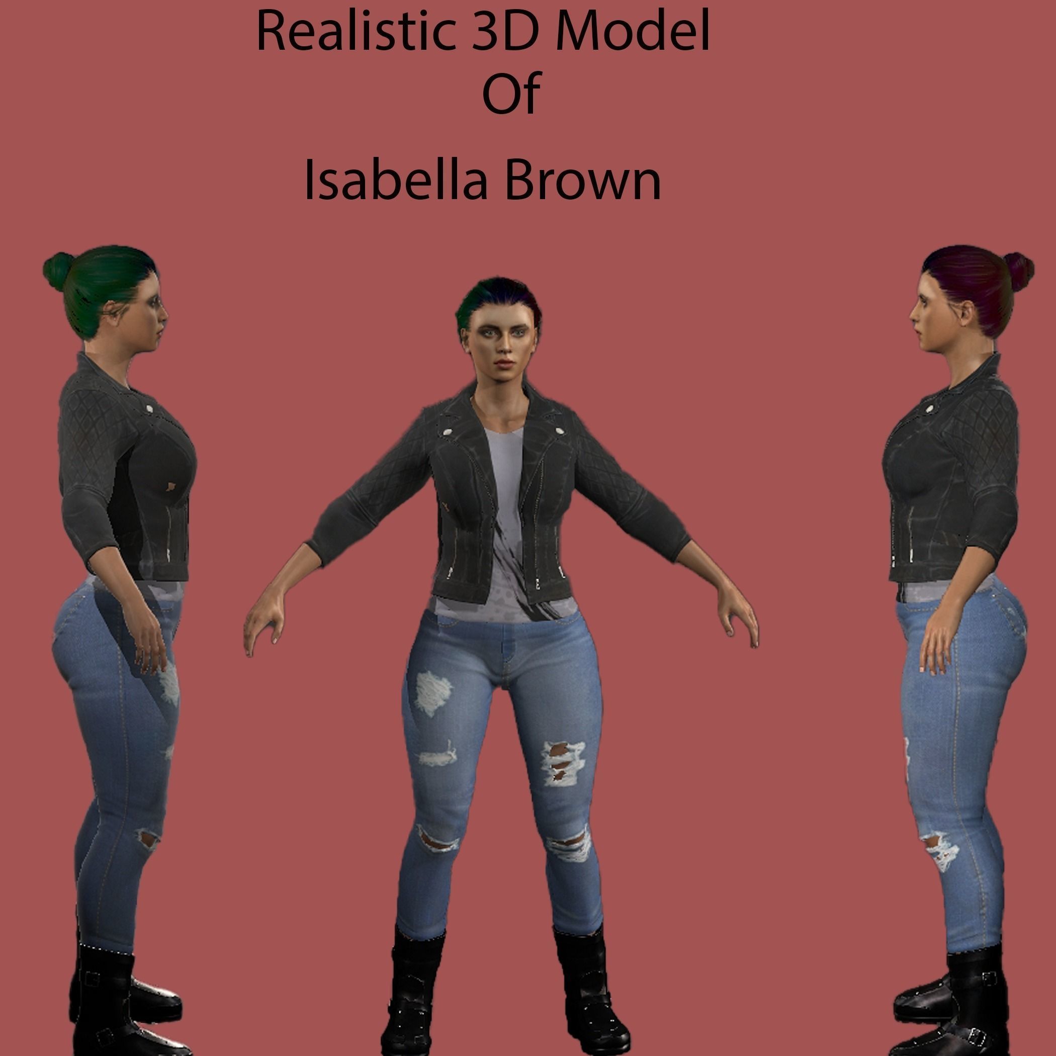 3D model Isabella Brown VR / AR / low-poly | CGTrader