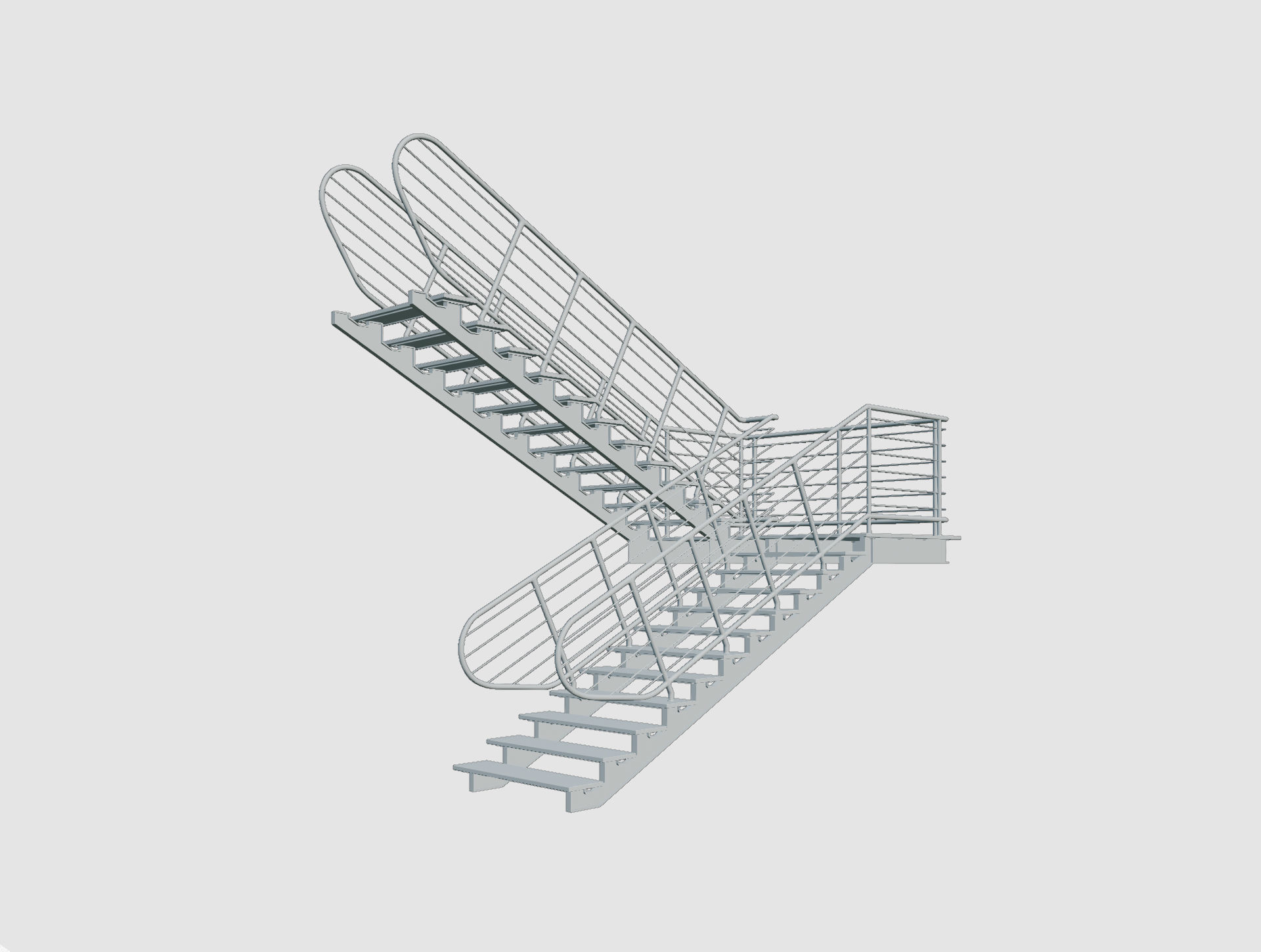3D model Industrial Metal Stair 01 VR / AR / low-poly | CGTrader
