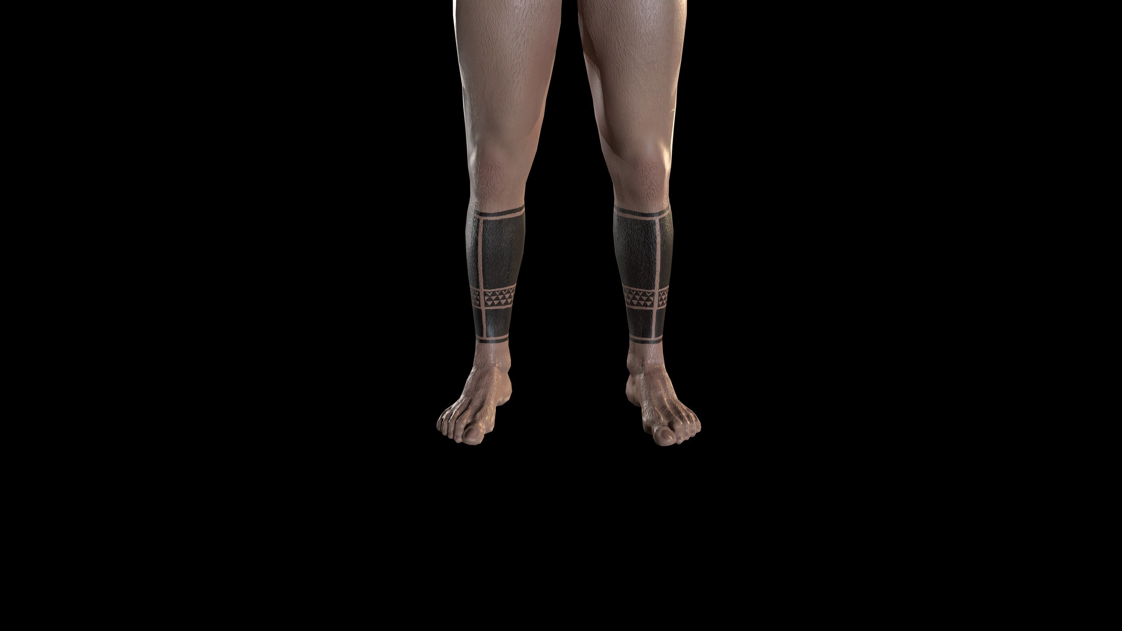 3D model man with tattoos VR / AR / low-poly | CGTrader