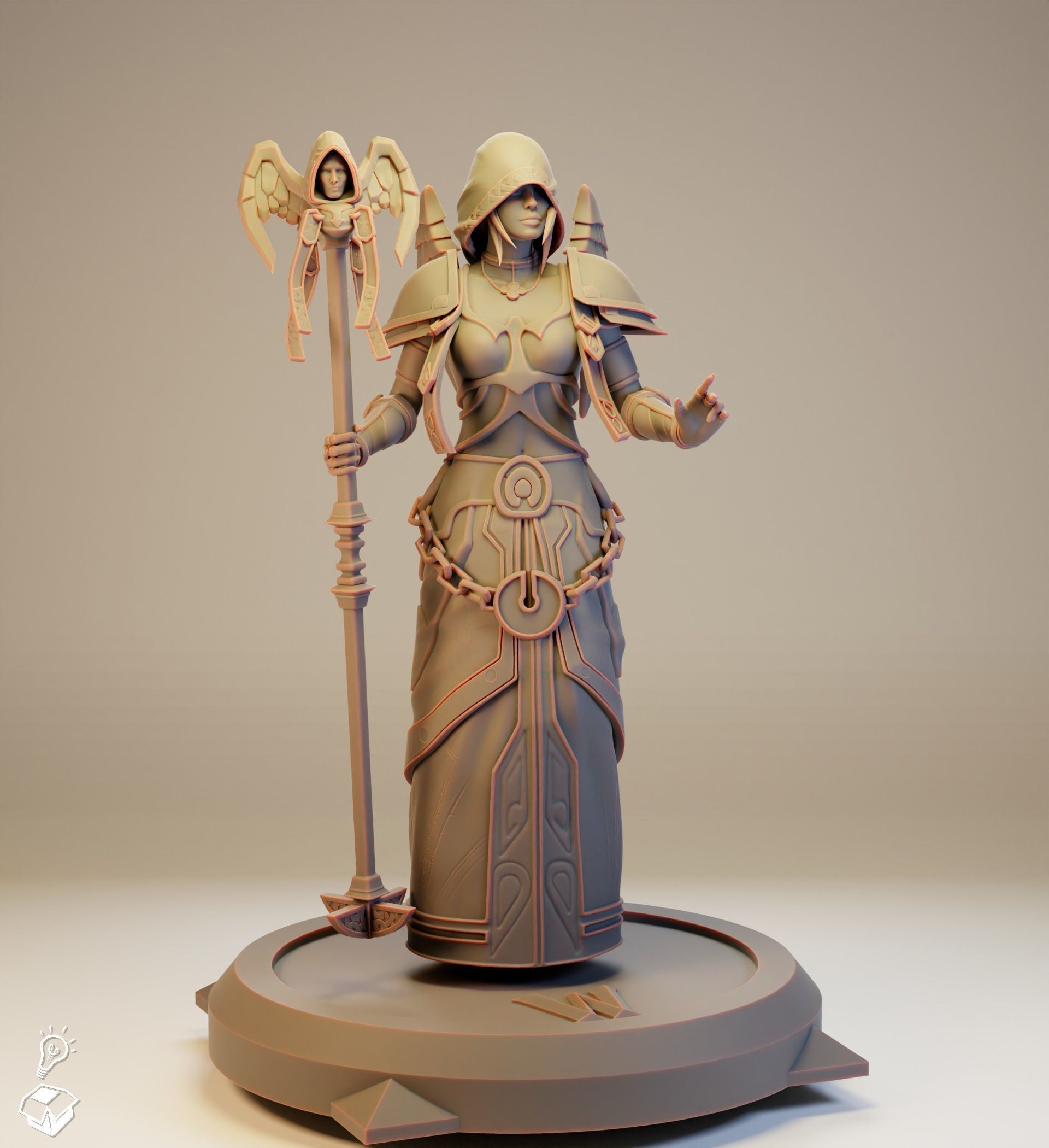 Avatar Raiment Priest - World of Warcraft 3D model 3D printable | CGTrader