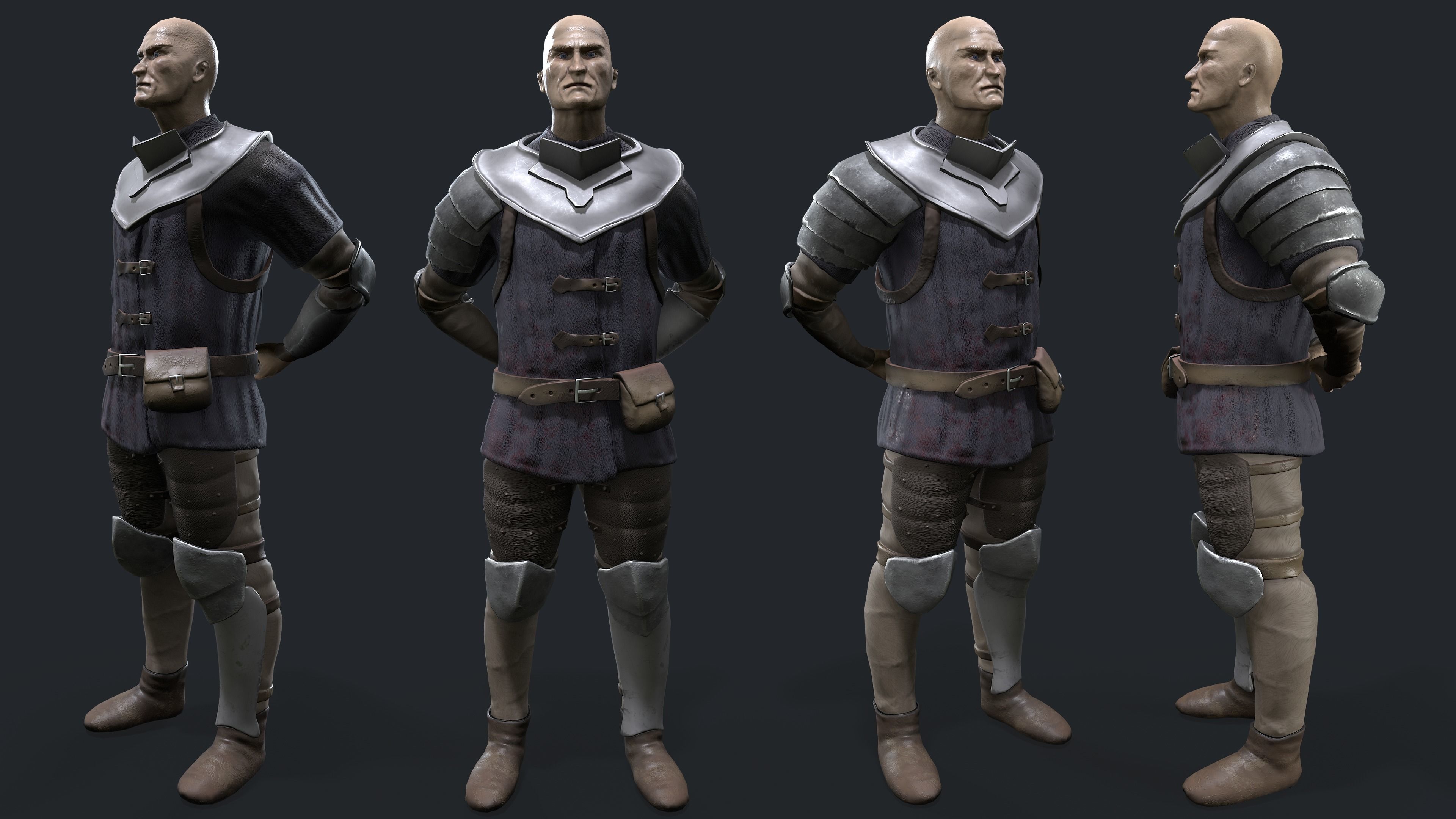 3D model Castle guard VR / AR / low-poly | CGTrader