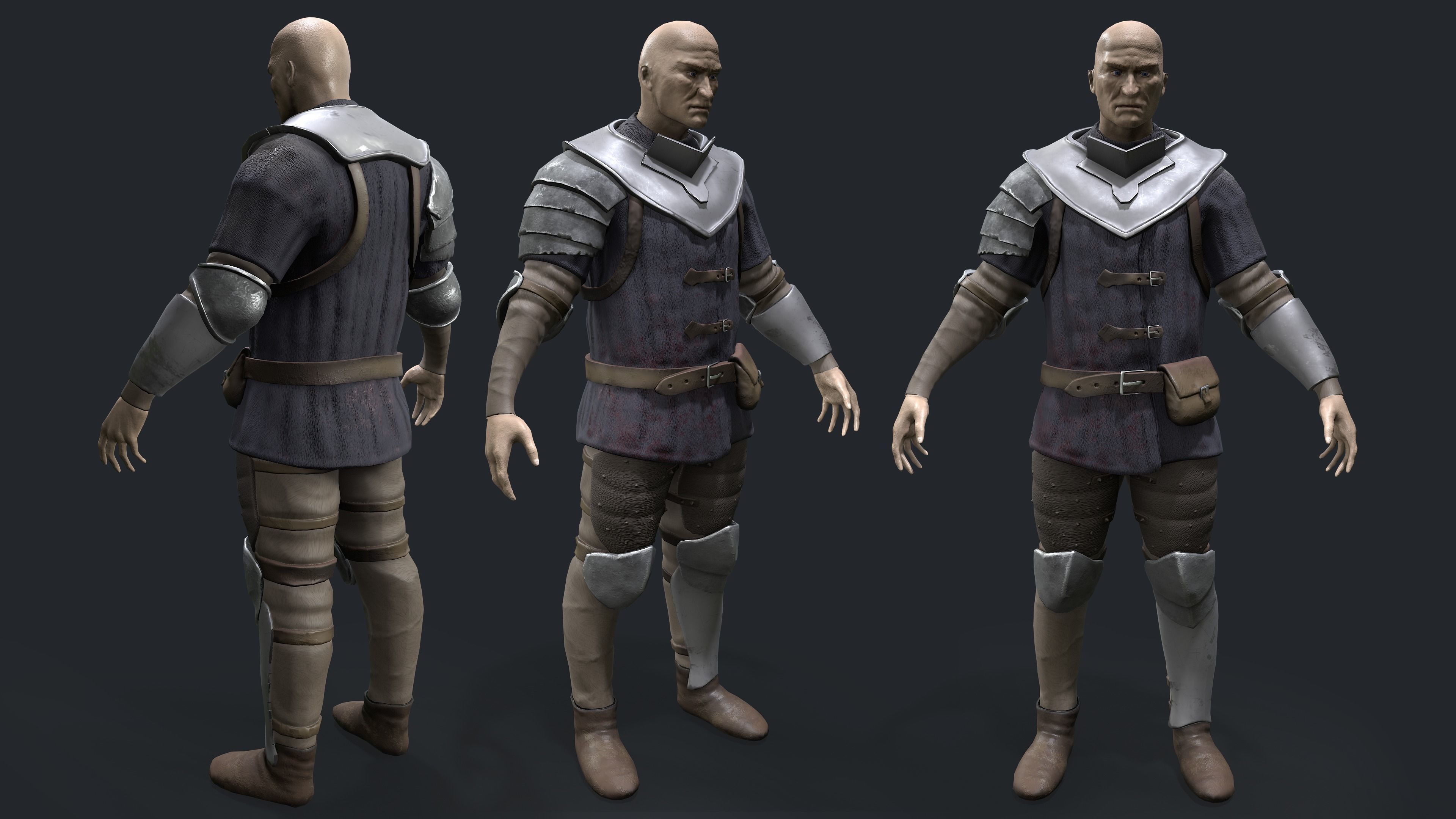 3D model Castle guard VR / AR / low-poly | CGTrader