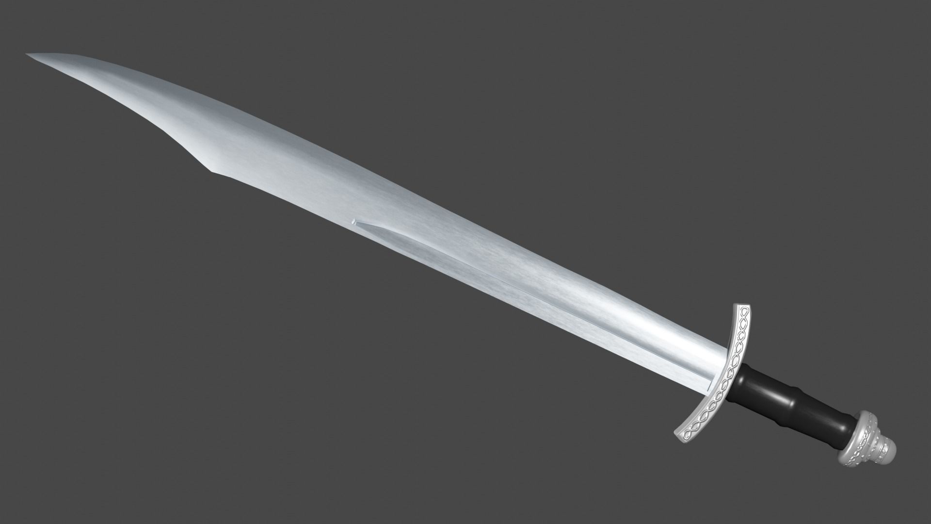 3D model Falchion sword with Caroling handle VR / AR / low-poly | CGTrader
