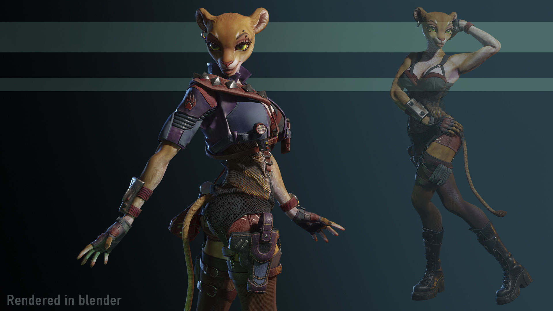 3D model Lioness girl VR / AR / low-poly | CGTrader