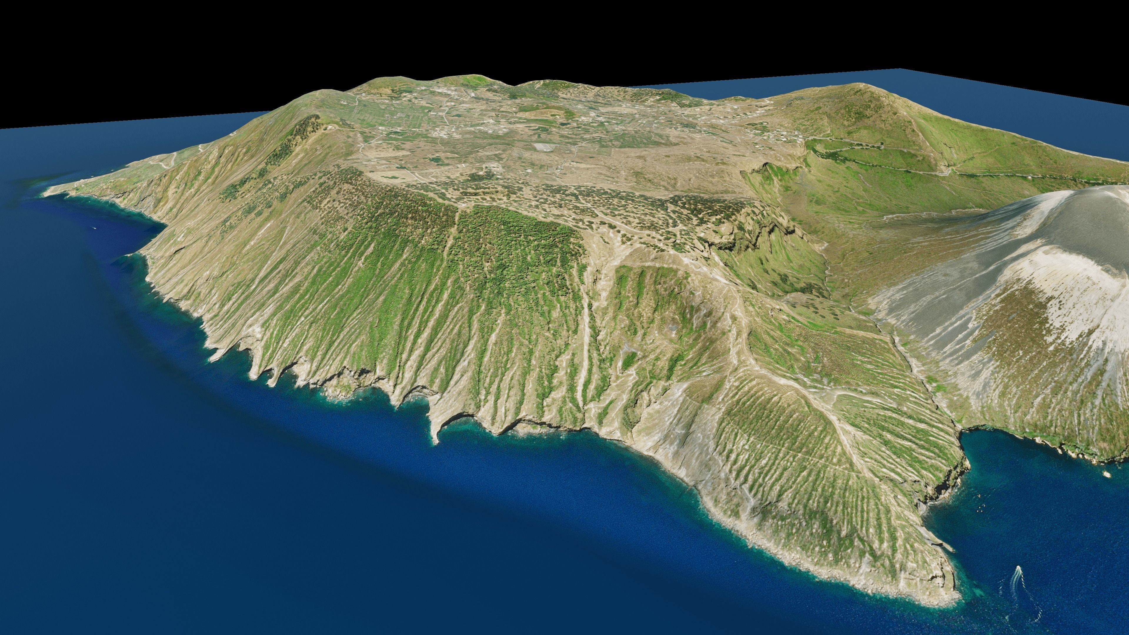 3D model Vulcano Island full 3d model terrain VR / AR / low-poly | CGTrader