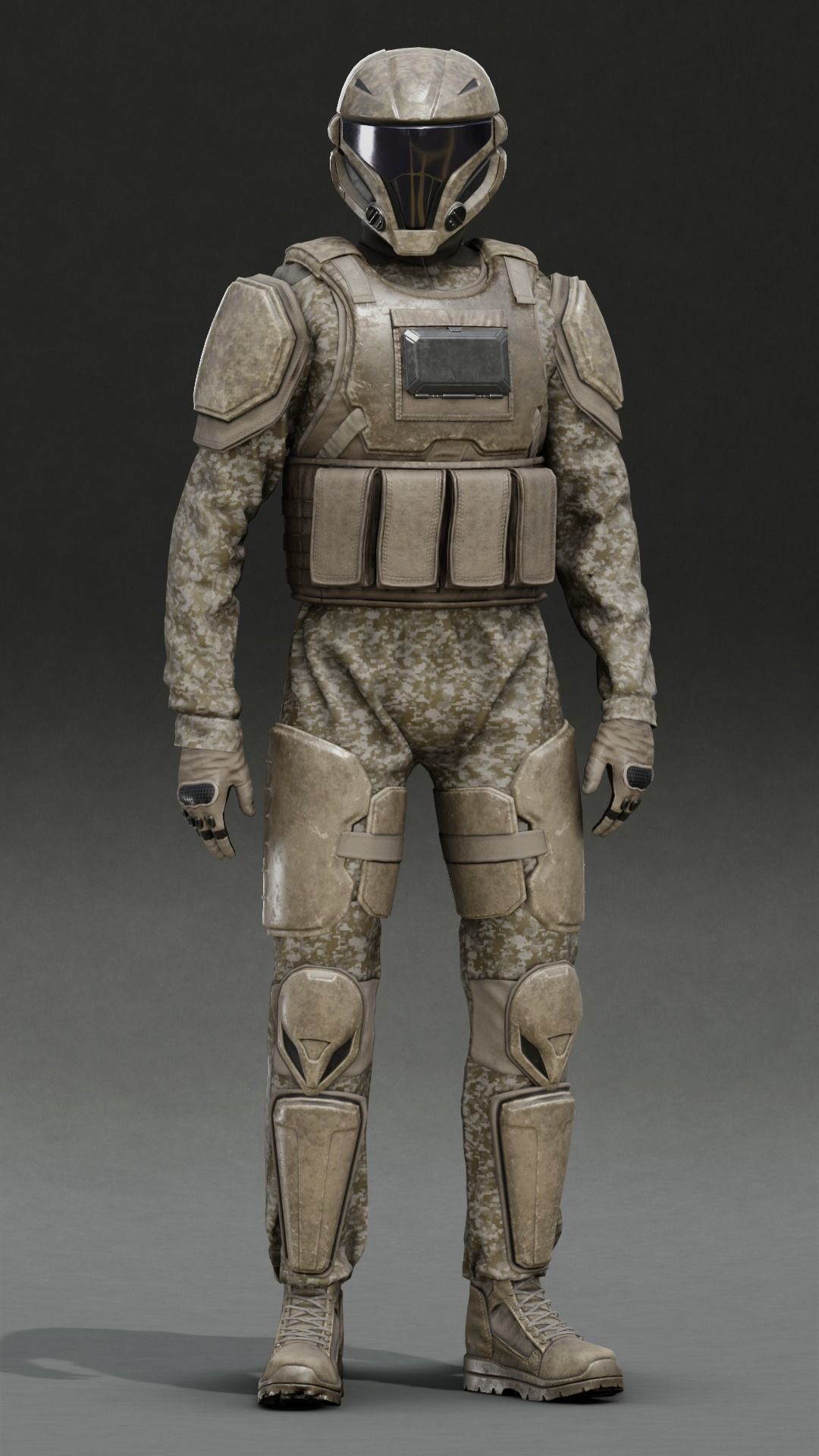 3D model Special Forces Military Soldier - UE4 Skeleton VR / AR / low ...