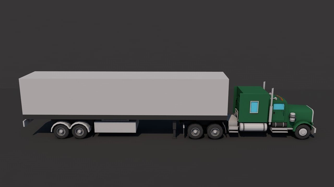 Truckstrailer free 3D model | CGTrader