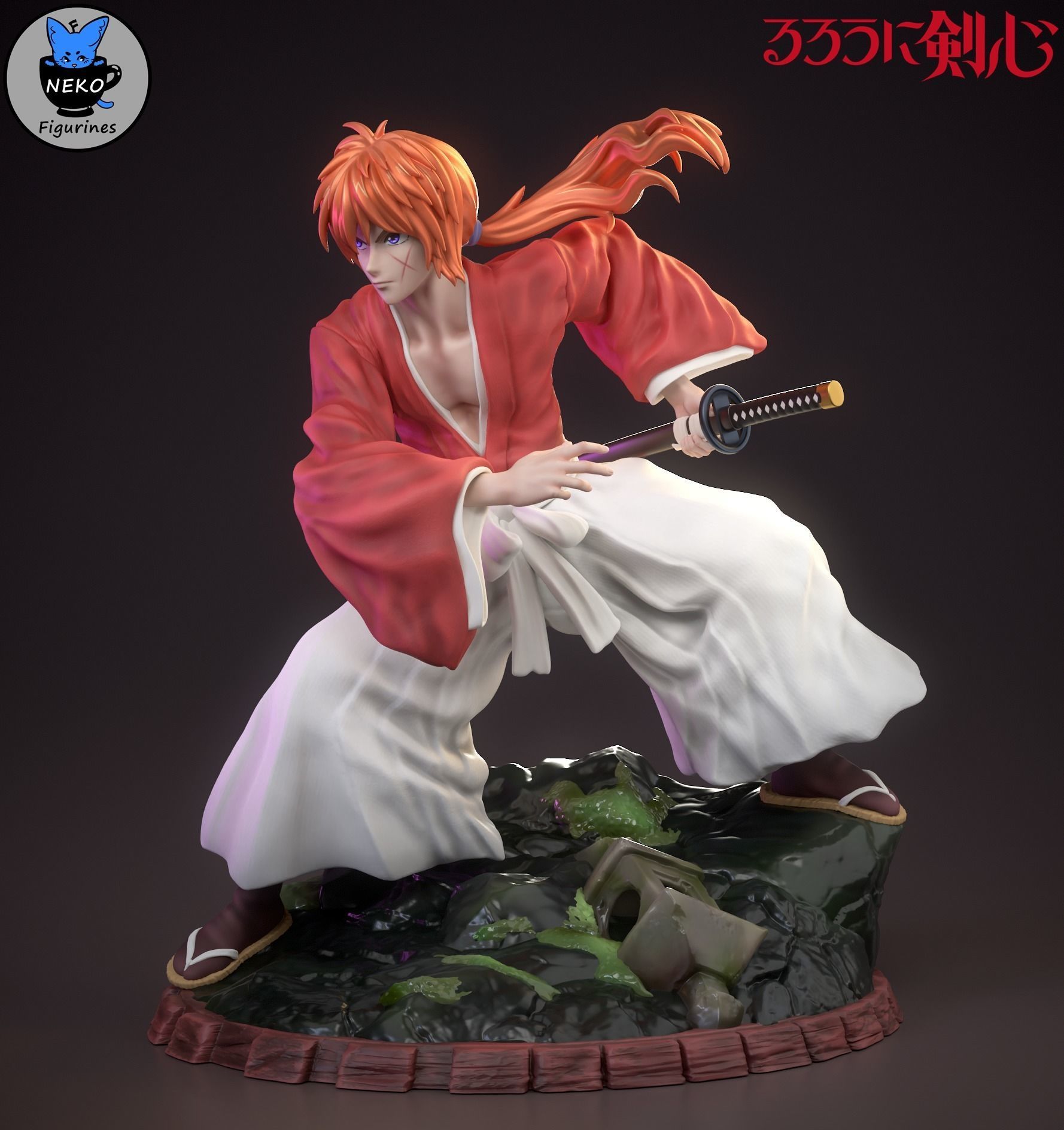 Himura Kenshin - Rurouni Kenshin Anime Figurine for 3d Printing 3D ...