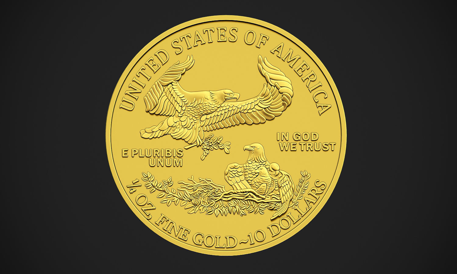 10 Dollar Liberty Coin 3D print model version 2 3D model 3D printable ...