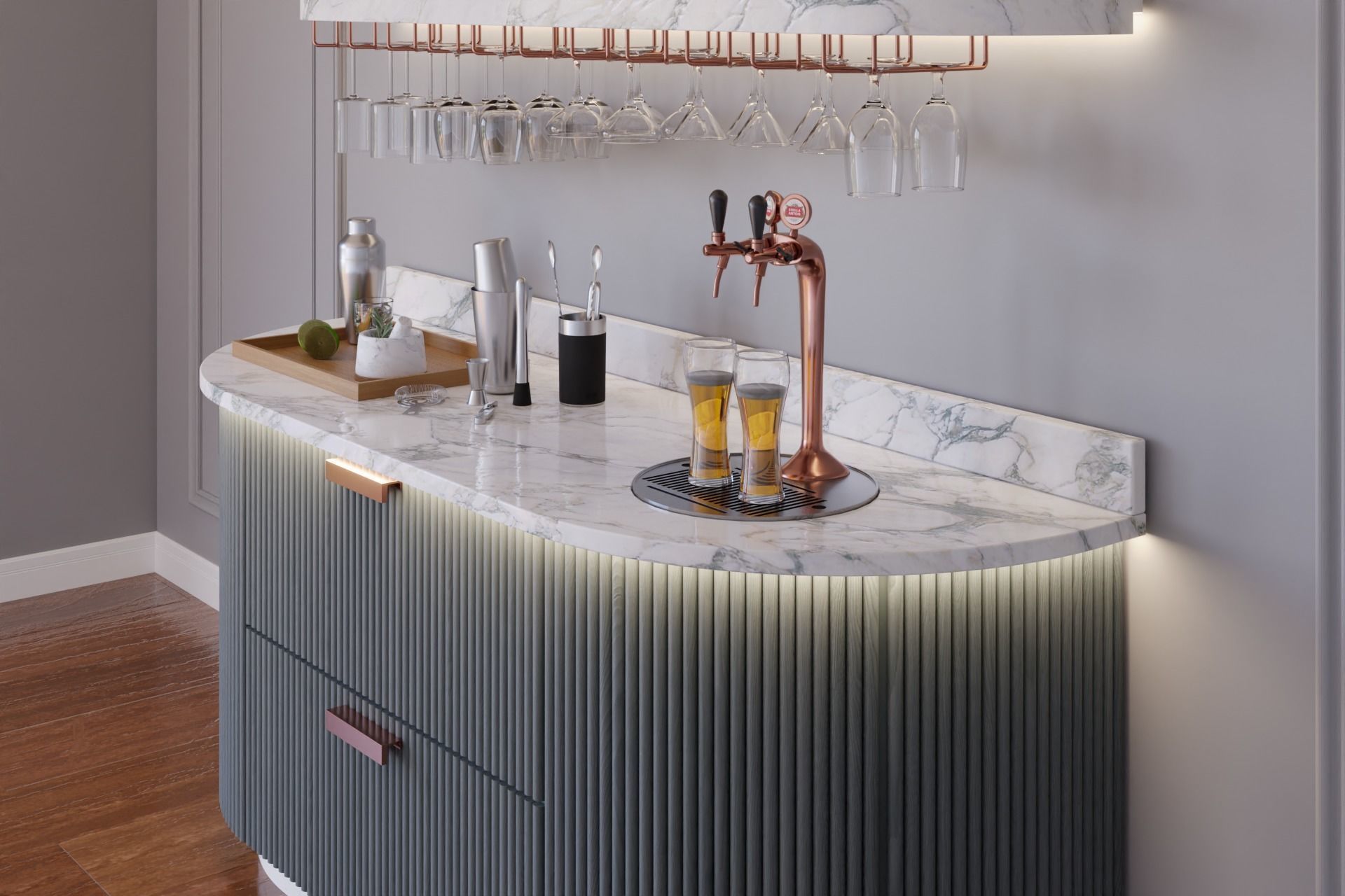 Home bar corner and coffee corner 3D model | CGTrader