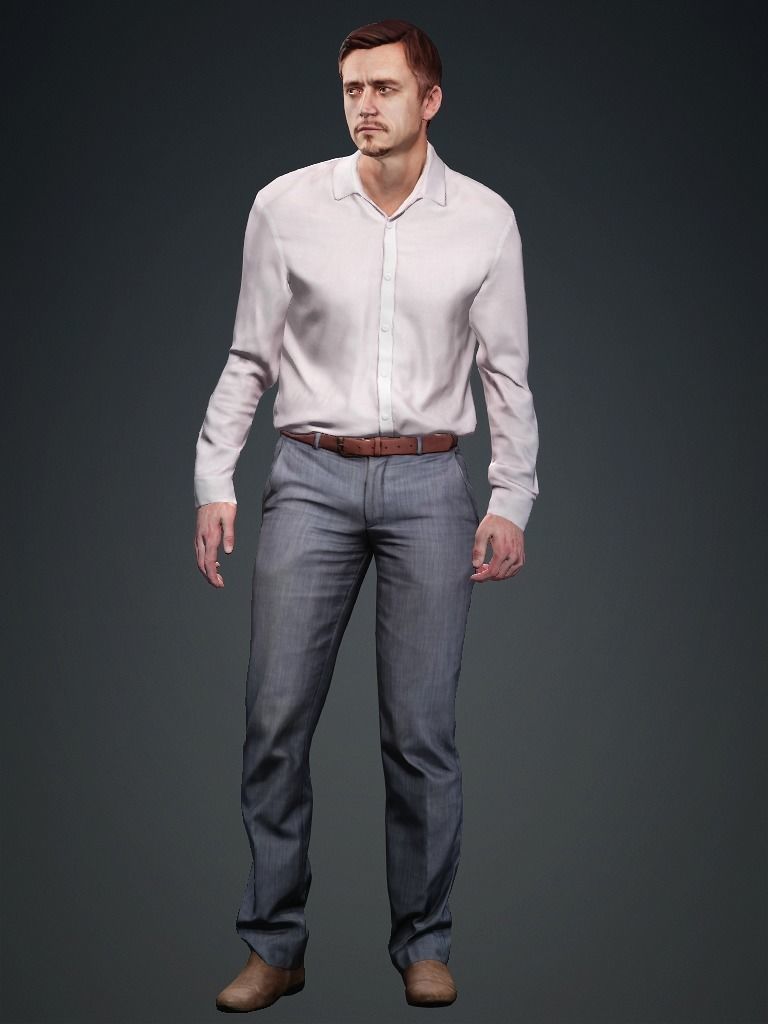 Rigged Blender Man-B 3D Model 3D model animated rigged | CGTrader