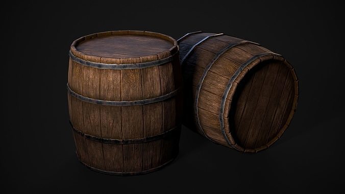 3D model wood barrel VR / AR / low-poly | CGTrader
