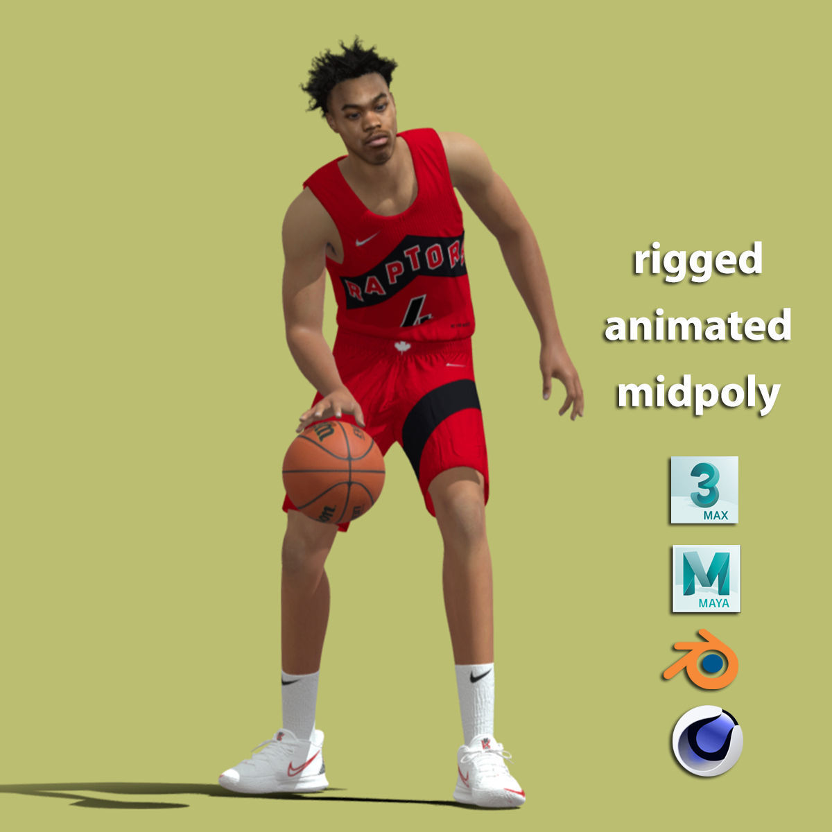 3D rigged Scottie Barnes Toronto Raptors NBA 3D model animated rigged | CGTrader