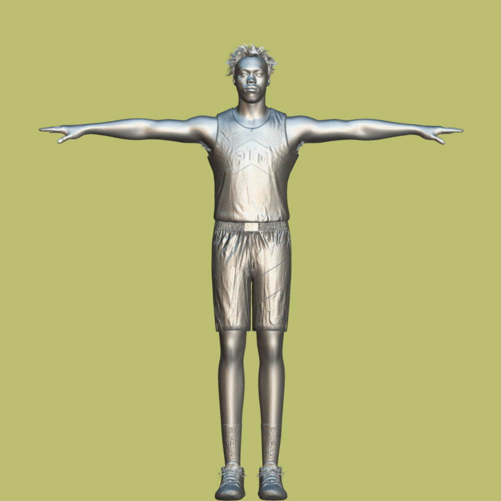 T-Pose rigged Scottie Barnes Toronto Raptors NBA 3D model animated ...