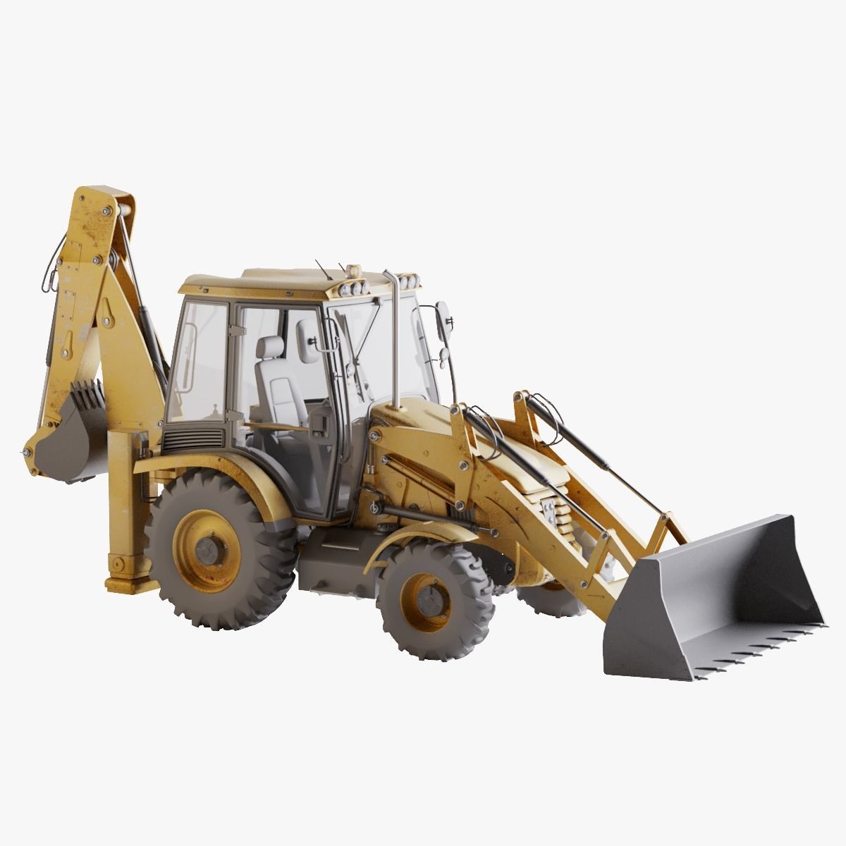 Realistic Backhoe Loader by Terlan125 High quality 3D model | CGTrader