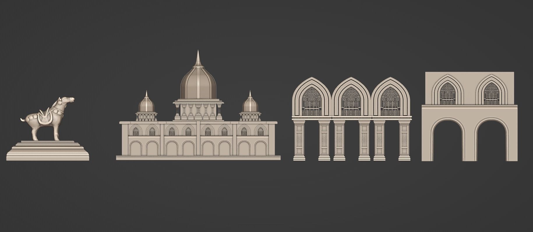 Ancient Temple asset pack 3D model | CGTrader