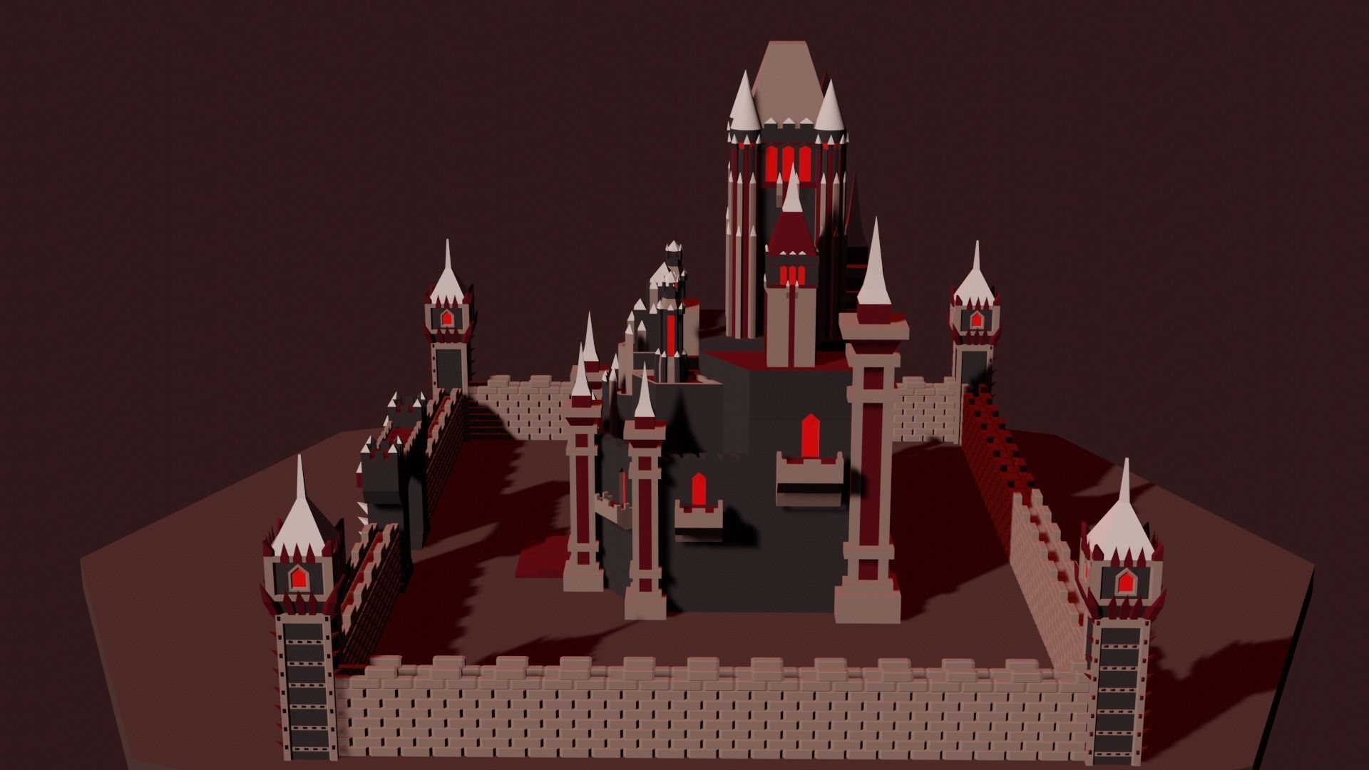 Low Poly Castle free 3D model | CGTrader