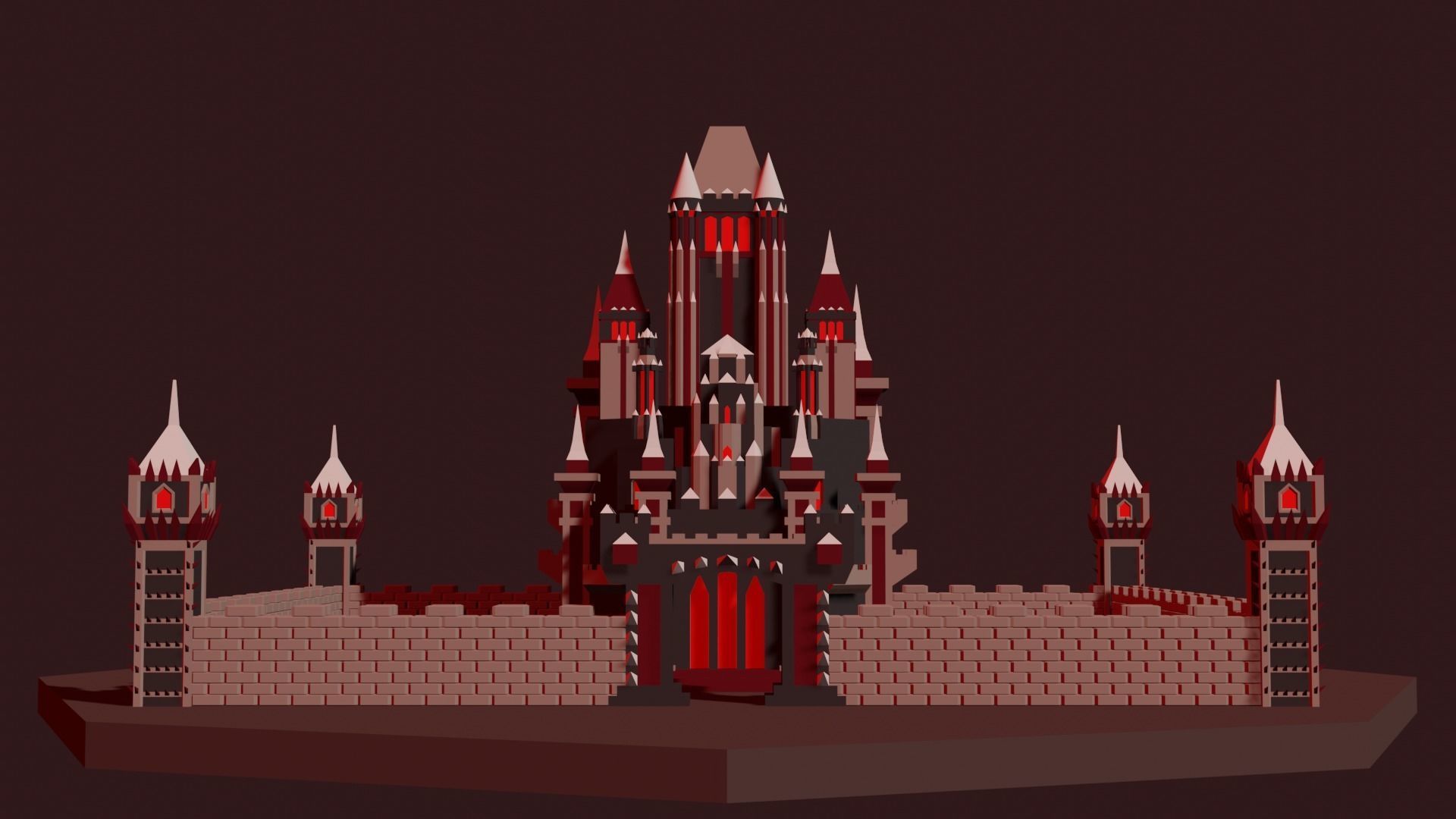 Low Poly Castle free 3D model | CGTrader
