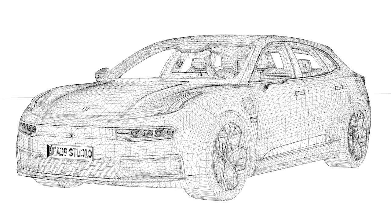 2023 Geely ZEEKR 001 3D model | CGTrader