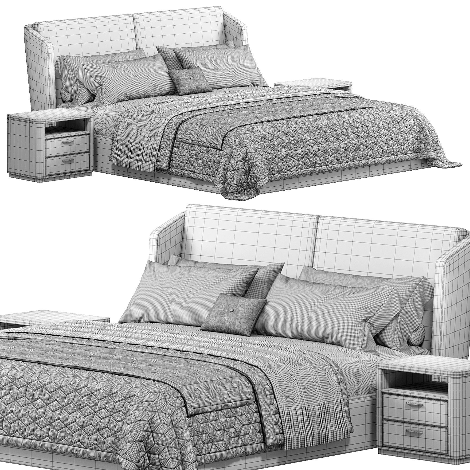 Vesta Bed by Thehighwall 3D model | CGTrader