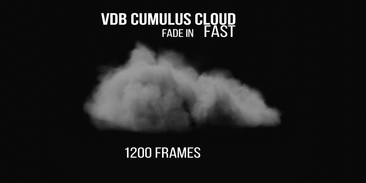 Animated VDB Cumulus Cloud 3D model animated | CGTrader