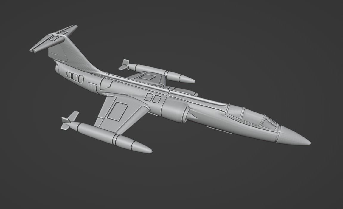 Lockheed F-104 Starfighter 3D model 3D printable | CGTrader