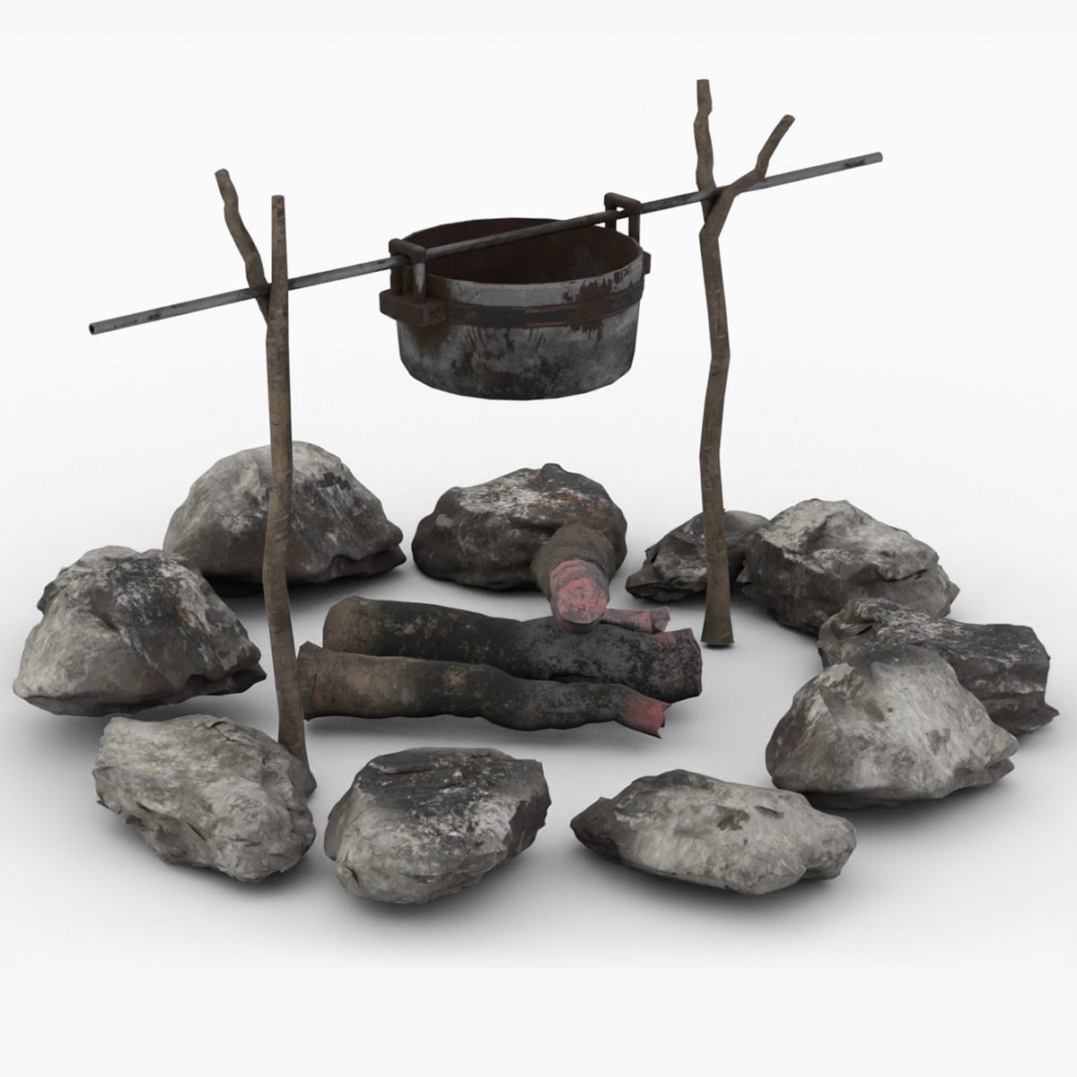 3D model 8K Campfire VR / AR / low-poly | CGTrader