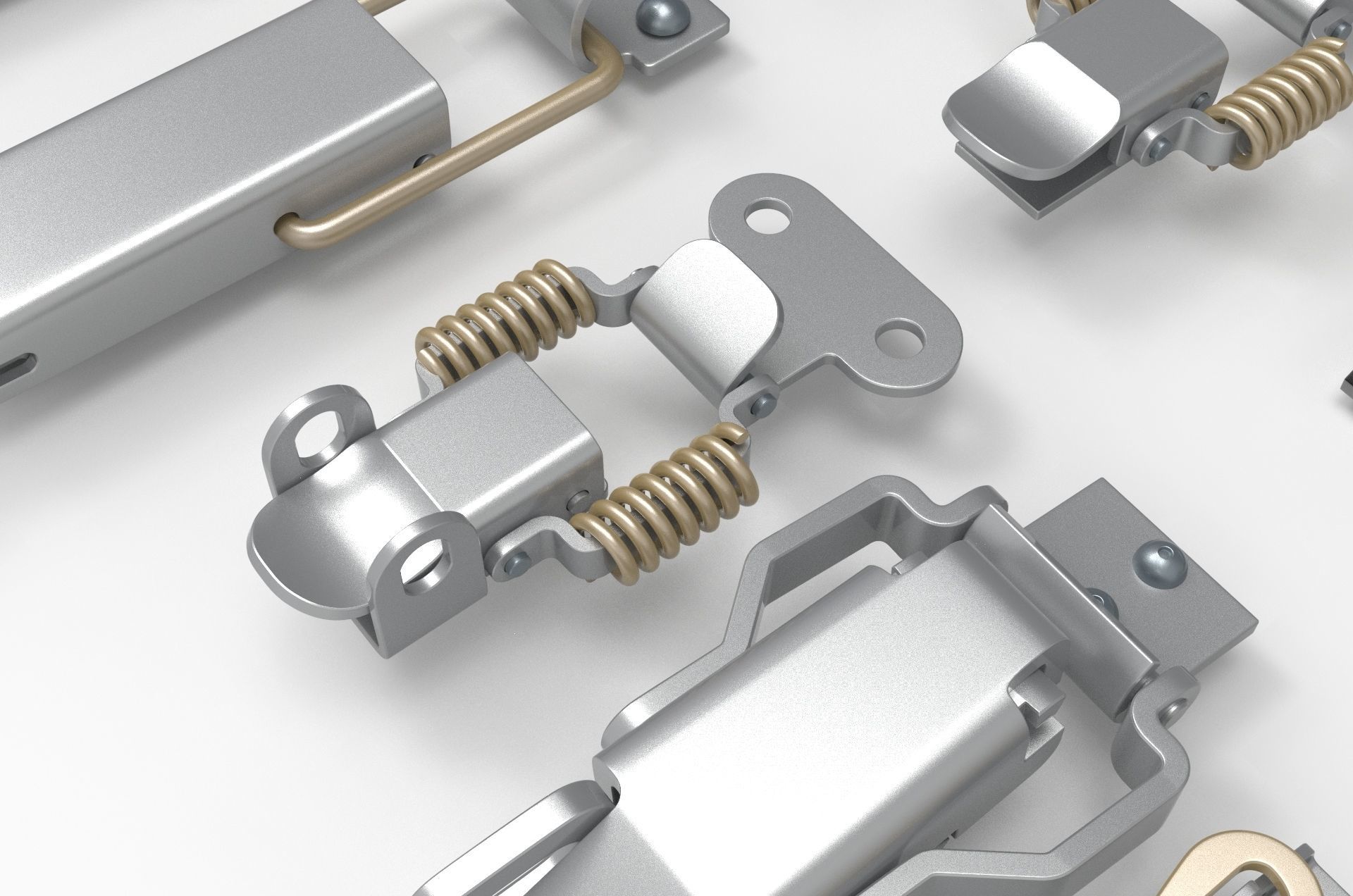 latches and hinges 3D model | CGTrader