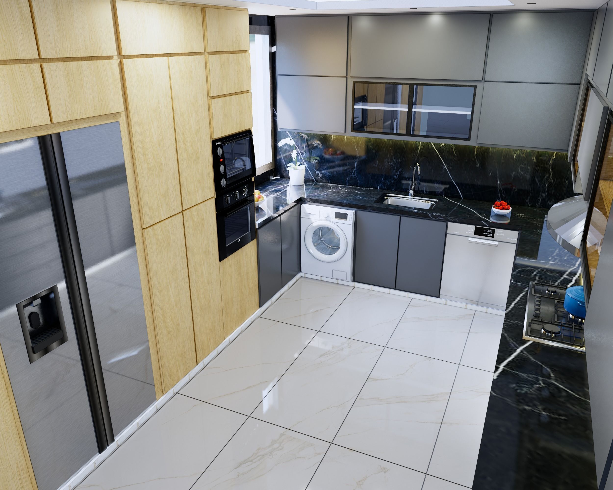 kitchen design sketchup cuisine 3d 3D model animated | CGTrader