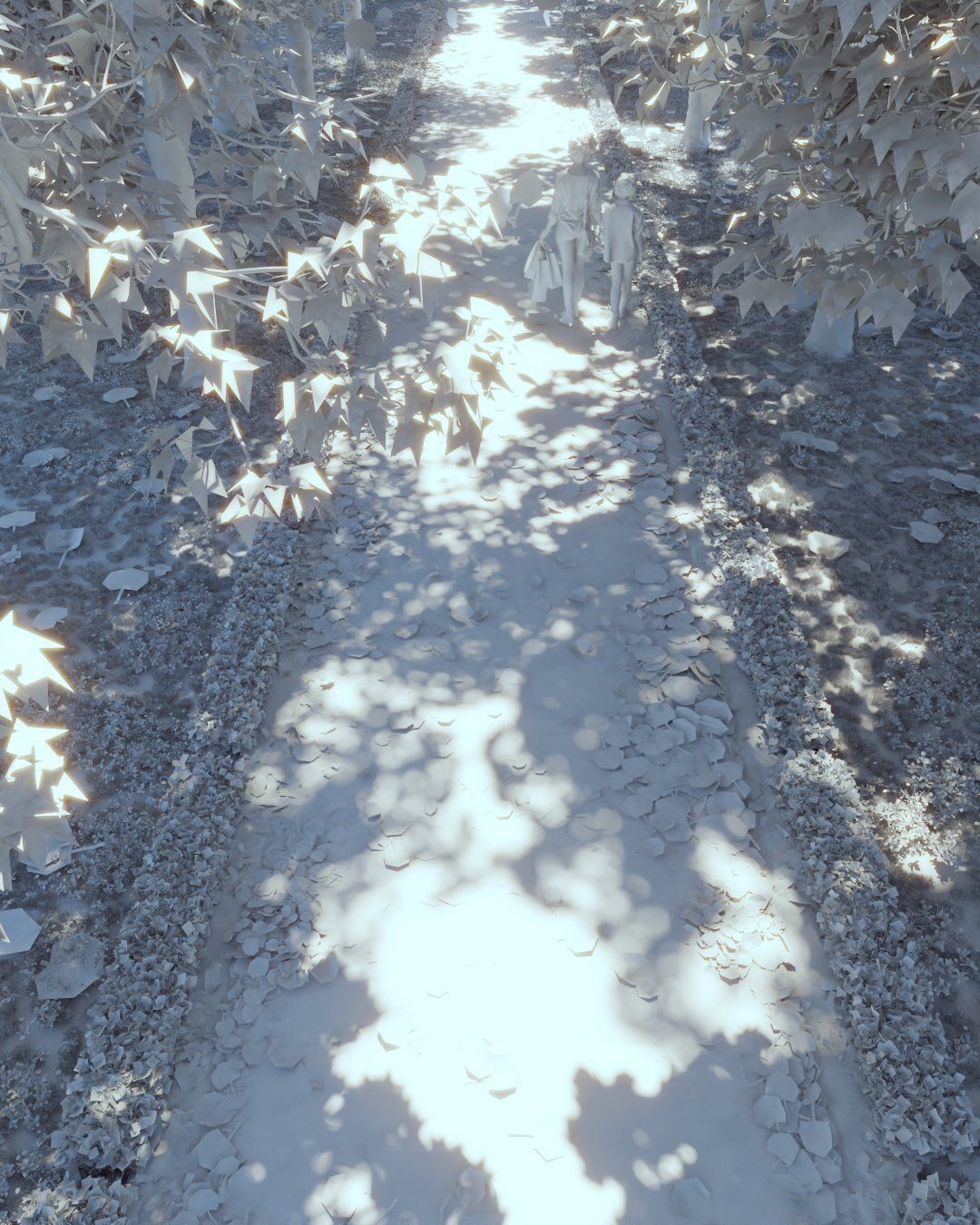 Autumn Road - Full Model Sketchup - V-ray Render 3D model | CGTrader