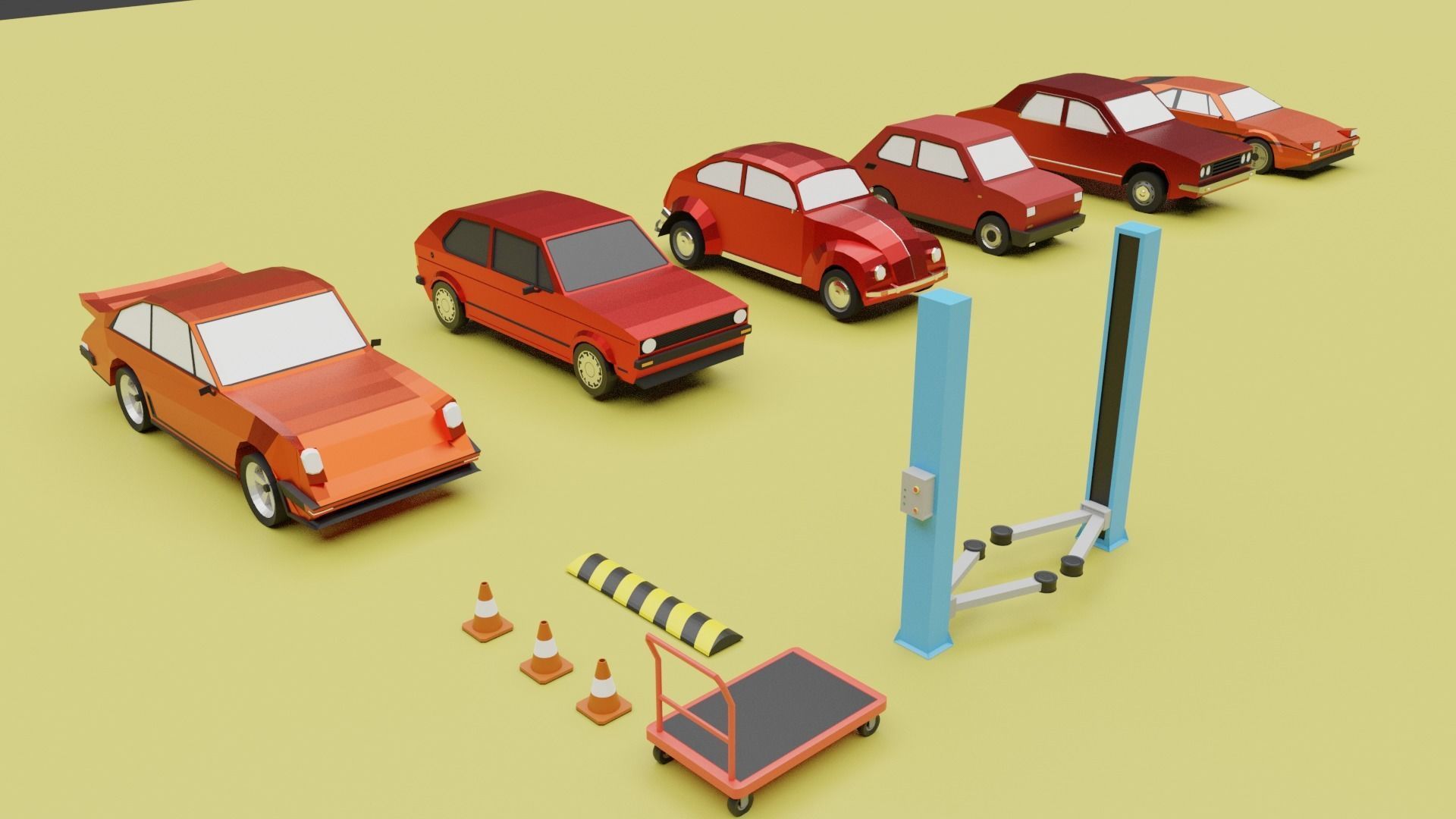 Low Poly Car Pack free VR / AR / low-poly 3D model | CGTrader