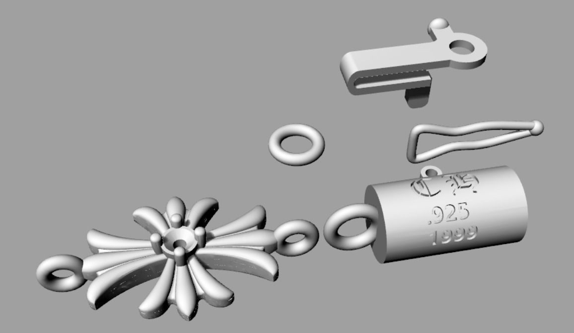 3D model chrome hearts bracelet 3d model VR / AR / low-poly | CGTrader