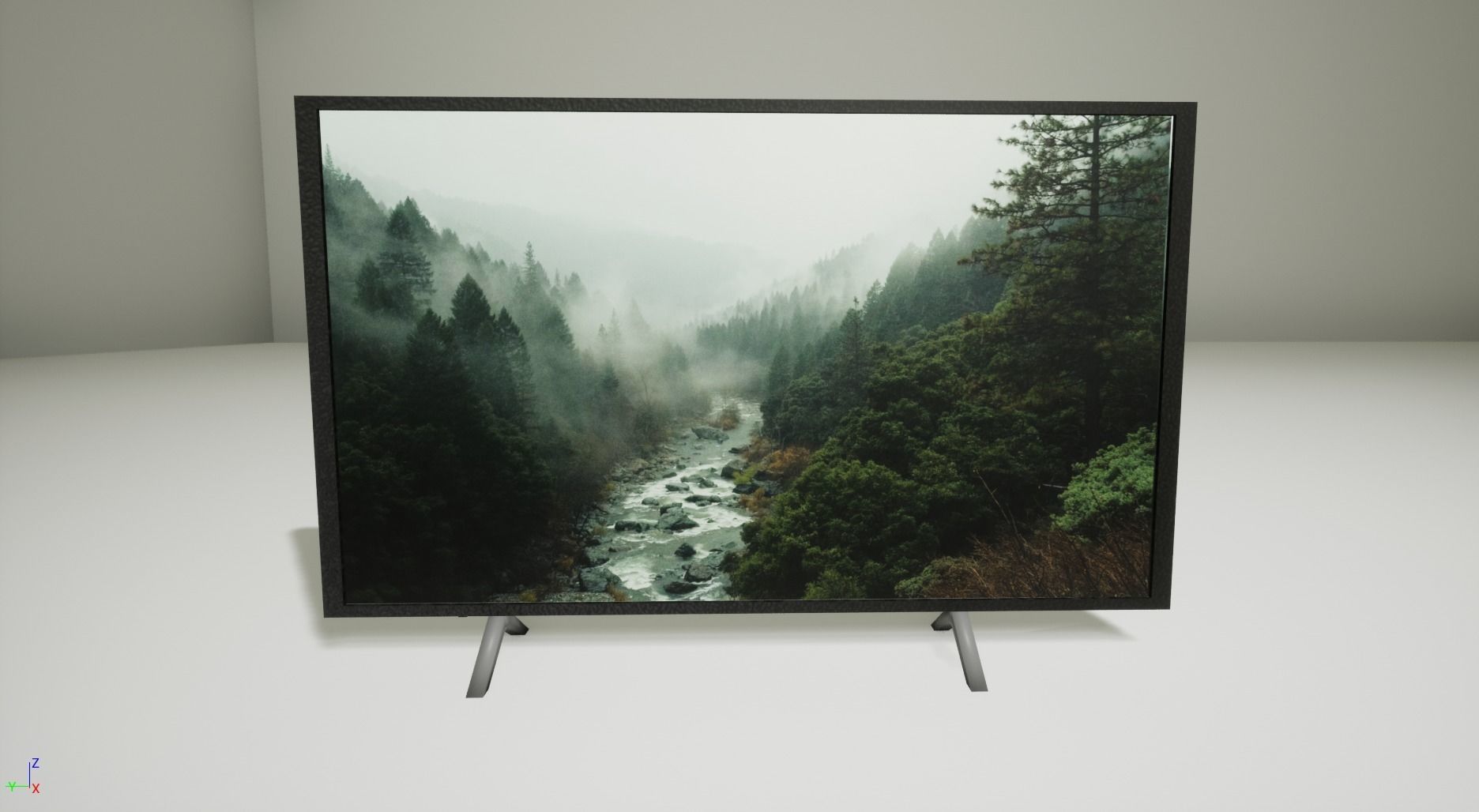 3D model Television - Basic flat screen TV with Plugs VR / AR / low ...