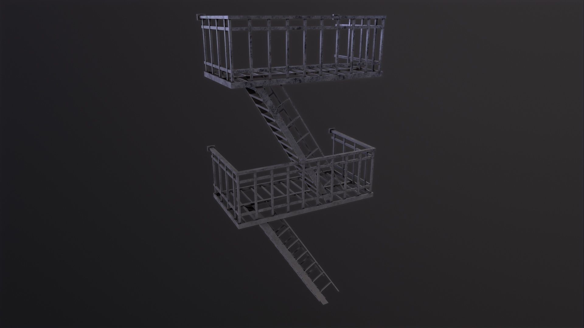 3D model Fire Escape 3D Model VR / AR / low-poly | CGTrader