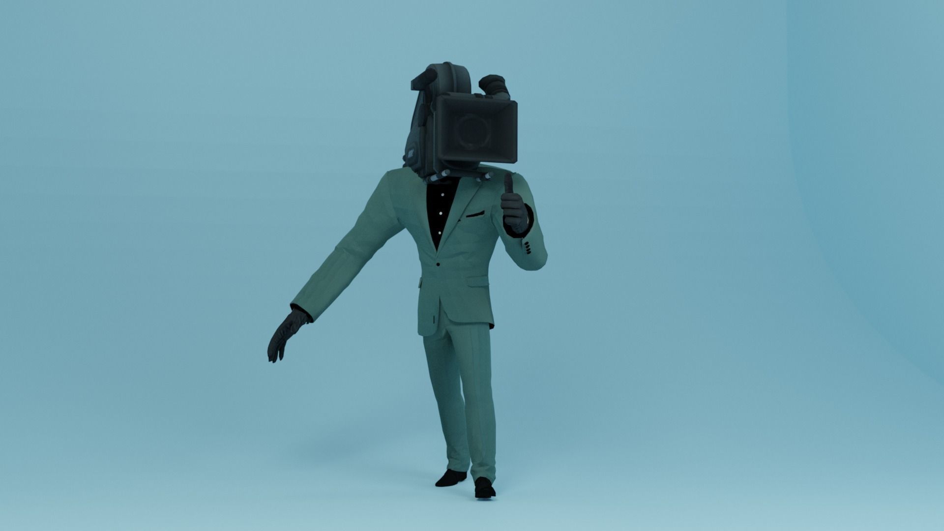 Skibidi toilet Camera Man 3D model rigged | CGTrader