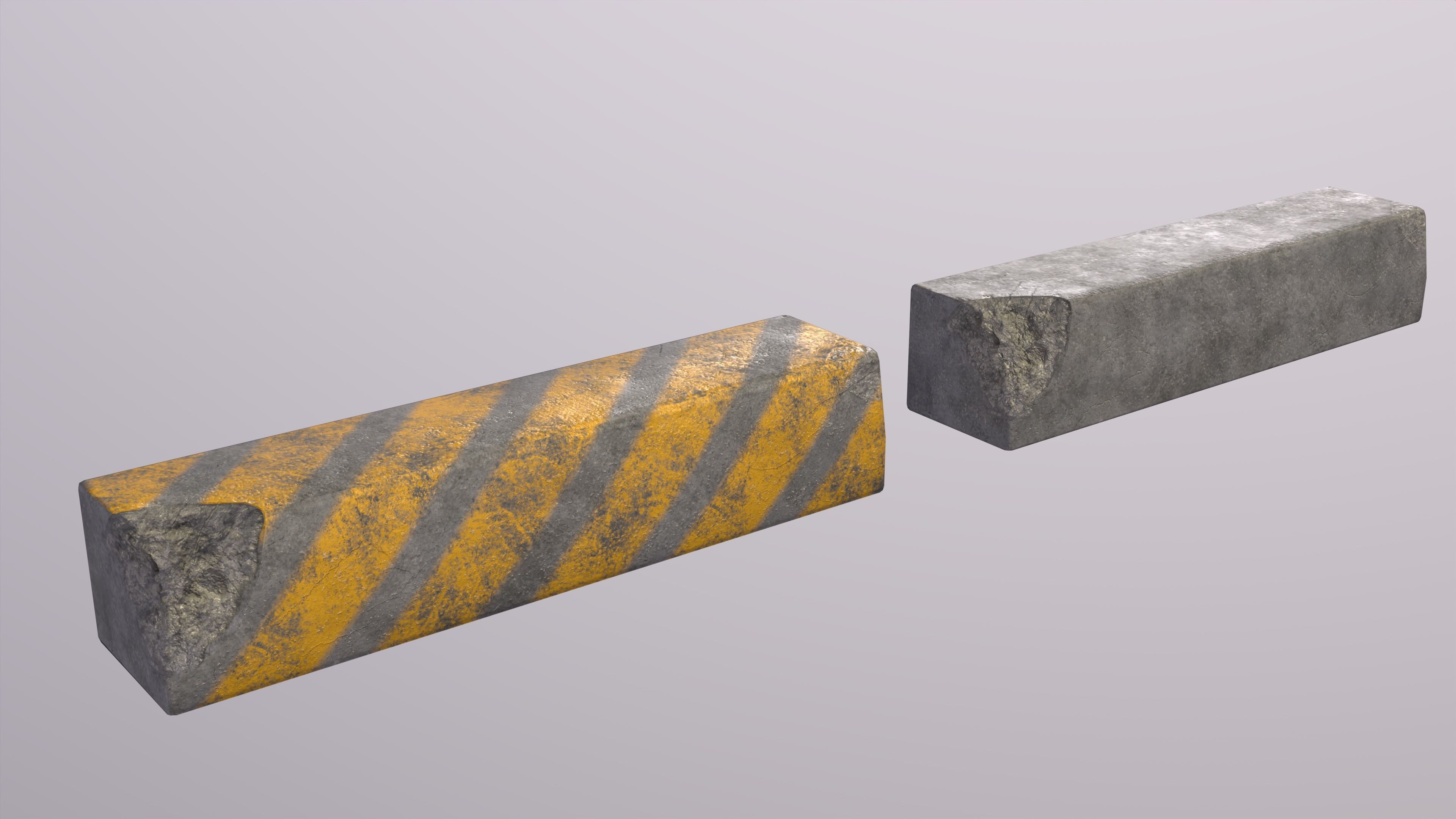 3D model Sidewalk Concrete Curb VR / AR / low-poly | CGTrader