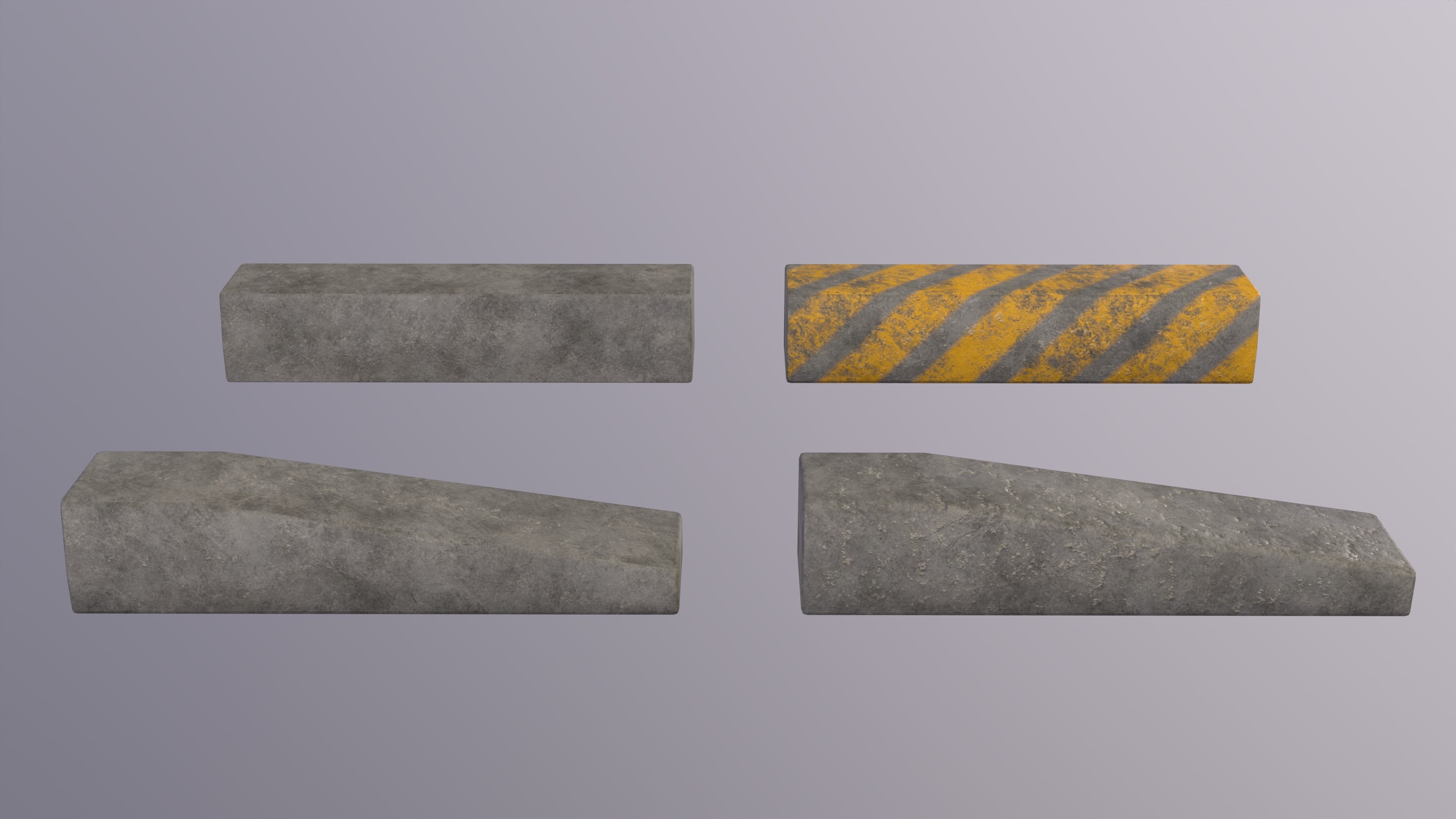 3D model Sidewalk Concrete Curb VR / AR / low-poly | CGTrader