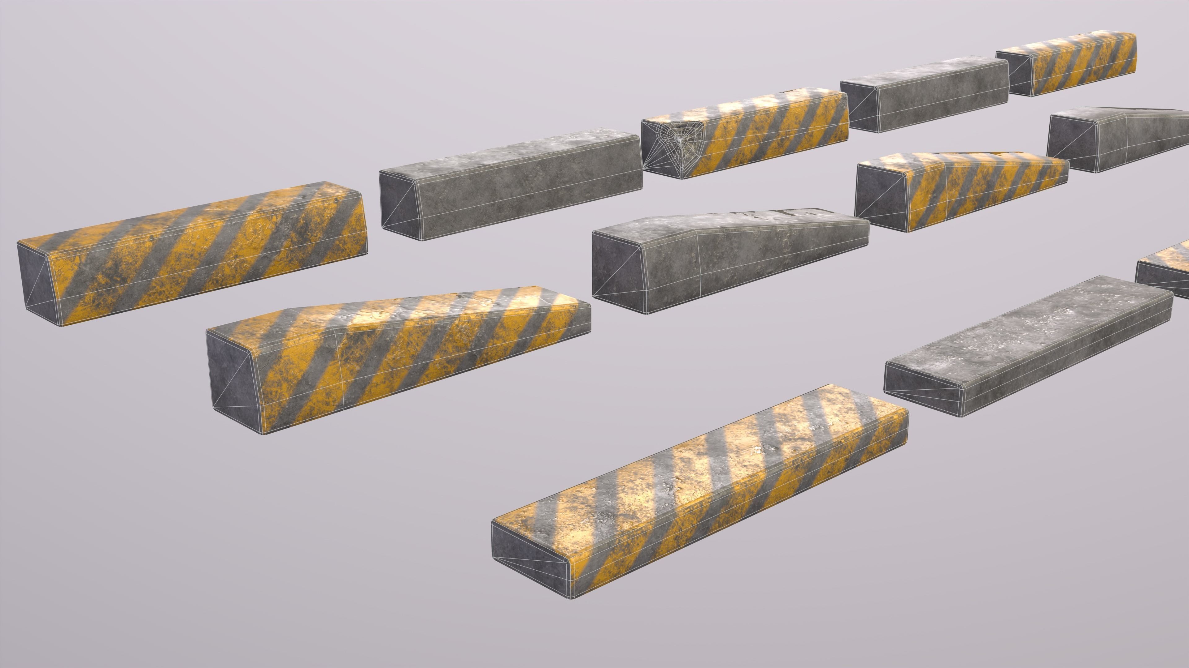 3D model Sidewalk Concrete Curb VR / AR / low-poly | CGTrader