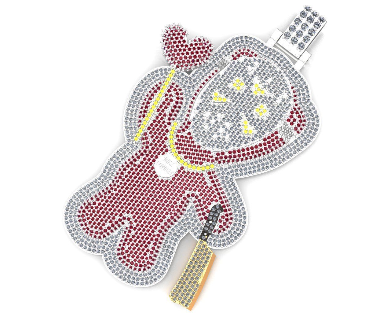 Gingerbread Man Hip Hop Pendant 3D model 3D printable | CGTrader