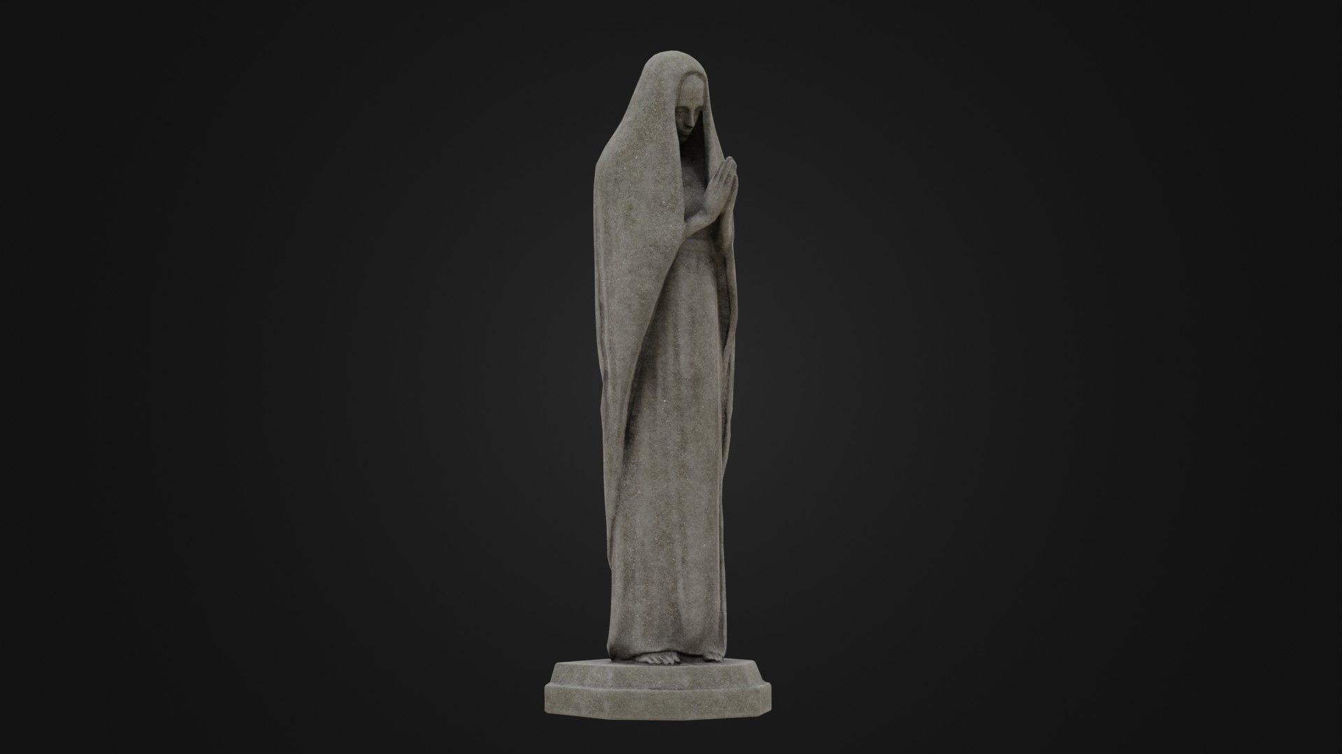 3D model Old saint Maria Statue VR / AR / low-poly | CGTrader