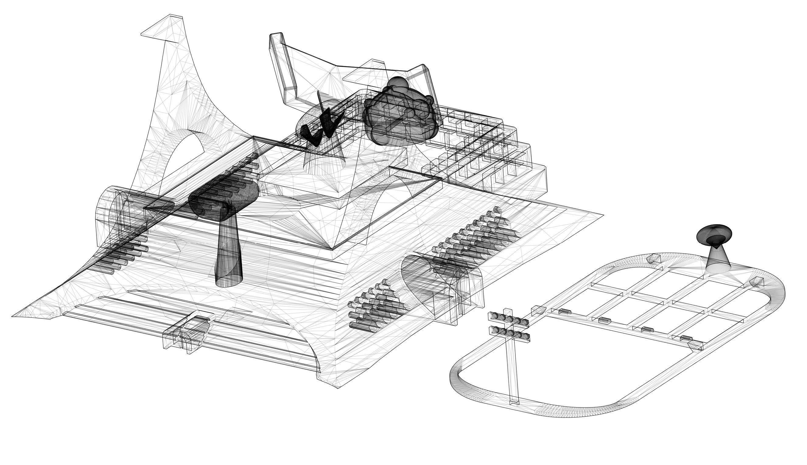 MAZINGER Z BASE PHOTOATOMIC RESEARCH INSTITUTE KIT 3D model 3D ...
