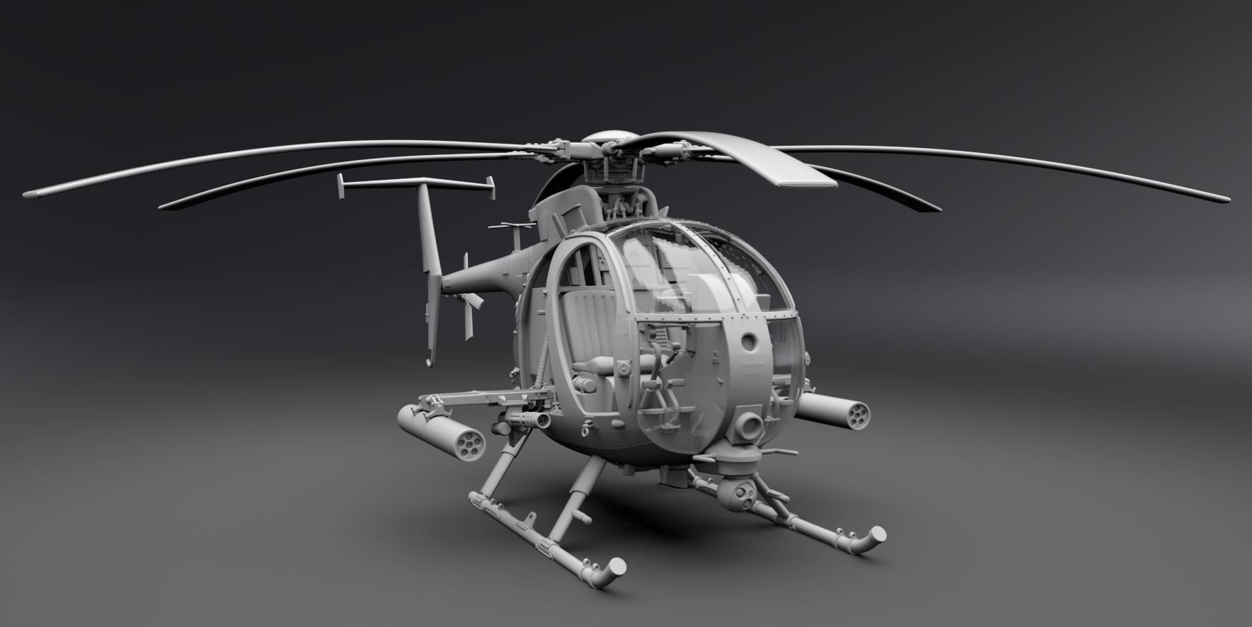 AH6m Little Bird Scale model 3D model 3D printable | CGTrader